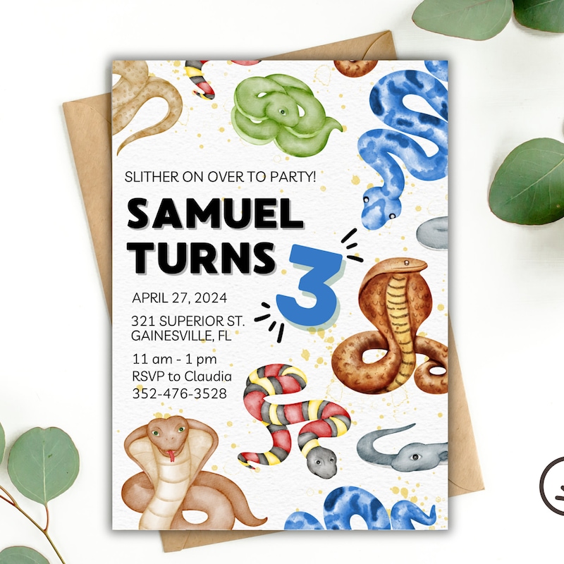 Snake Invitations - Etsy