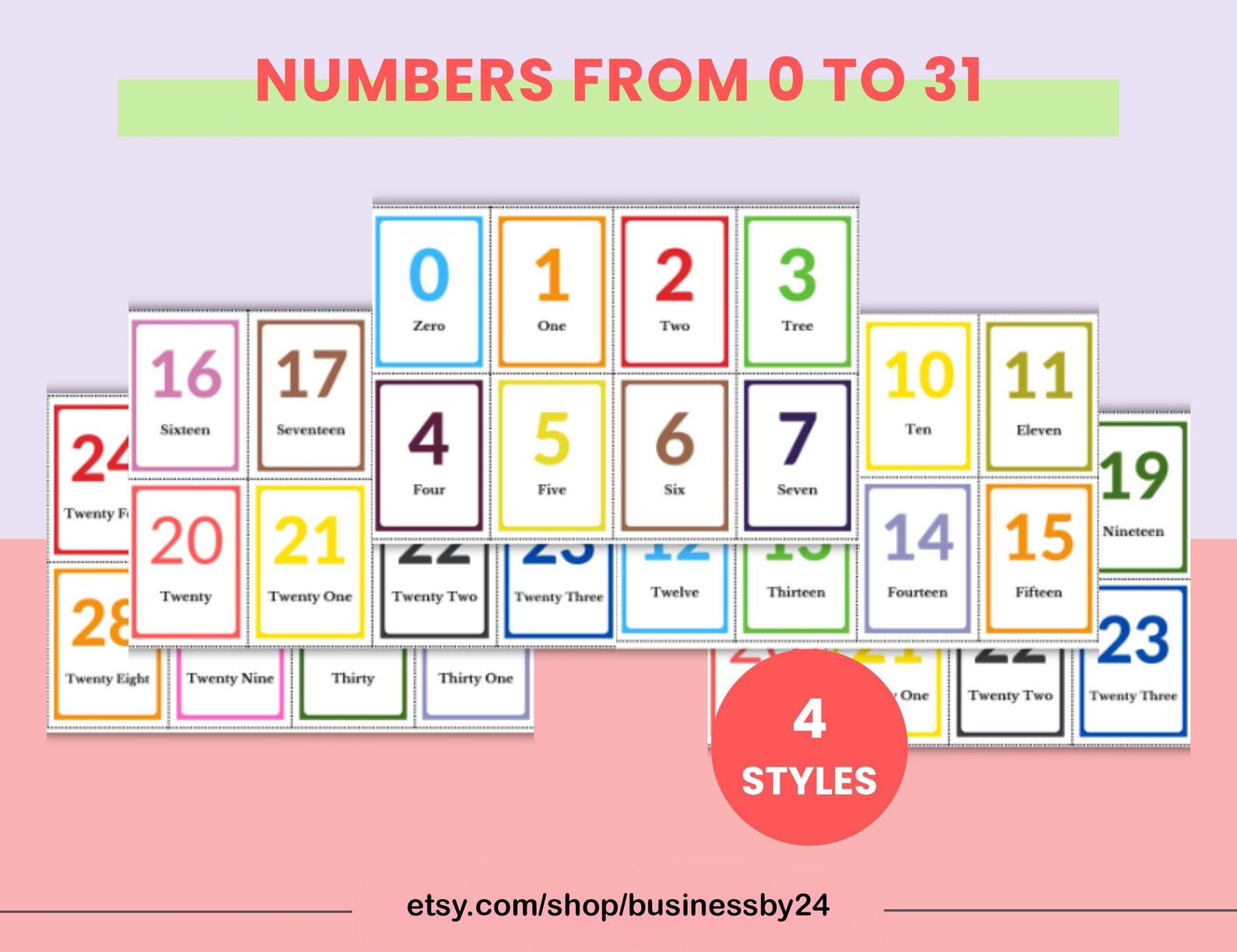 Number Cards, Printable Number Cards, Kids Activity Cards, Workbook ...