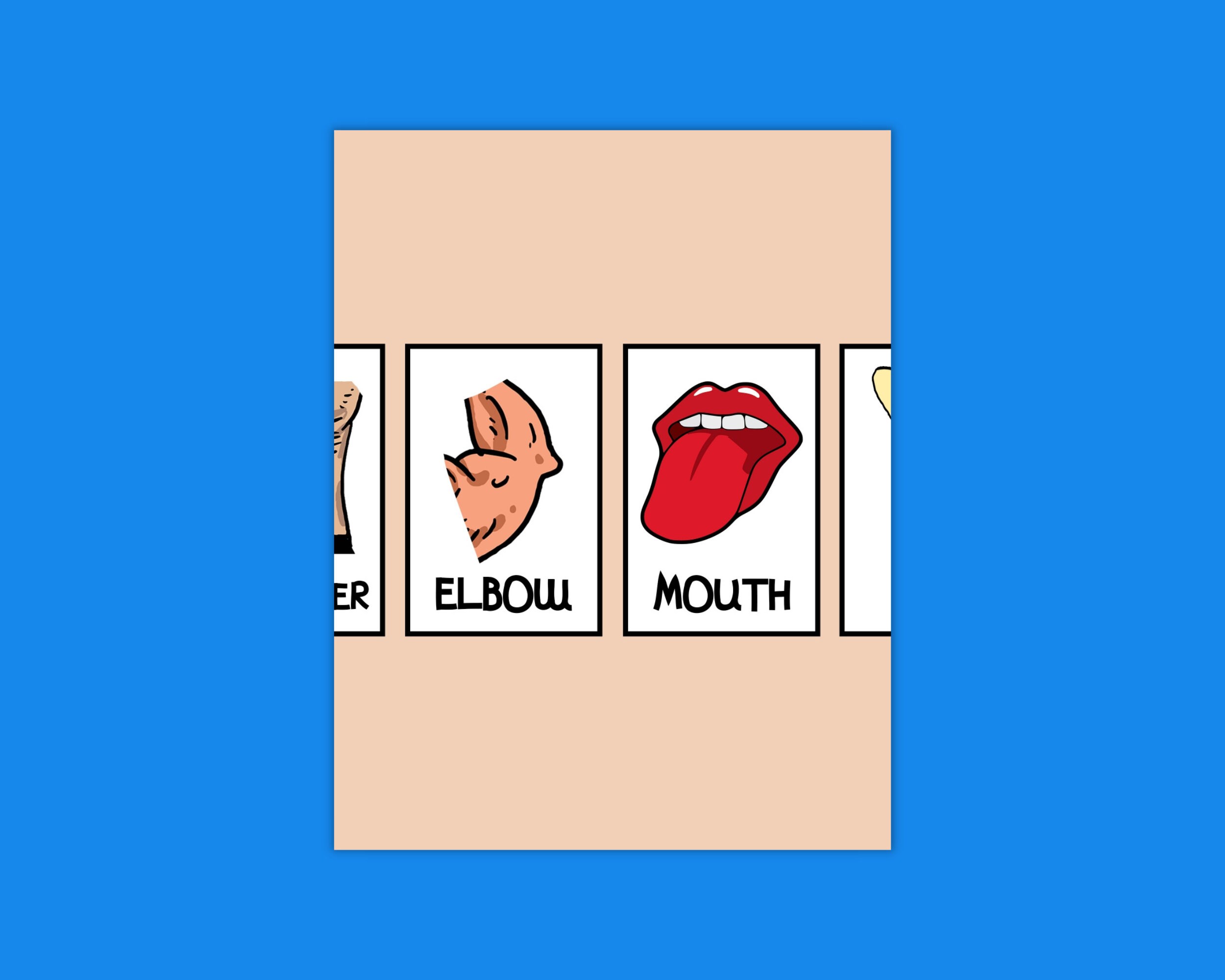 Body Parts Cards Preschool Educational Toys Word Cards Workbook ...