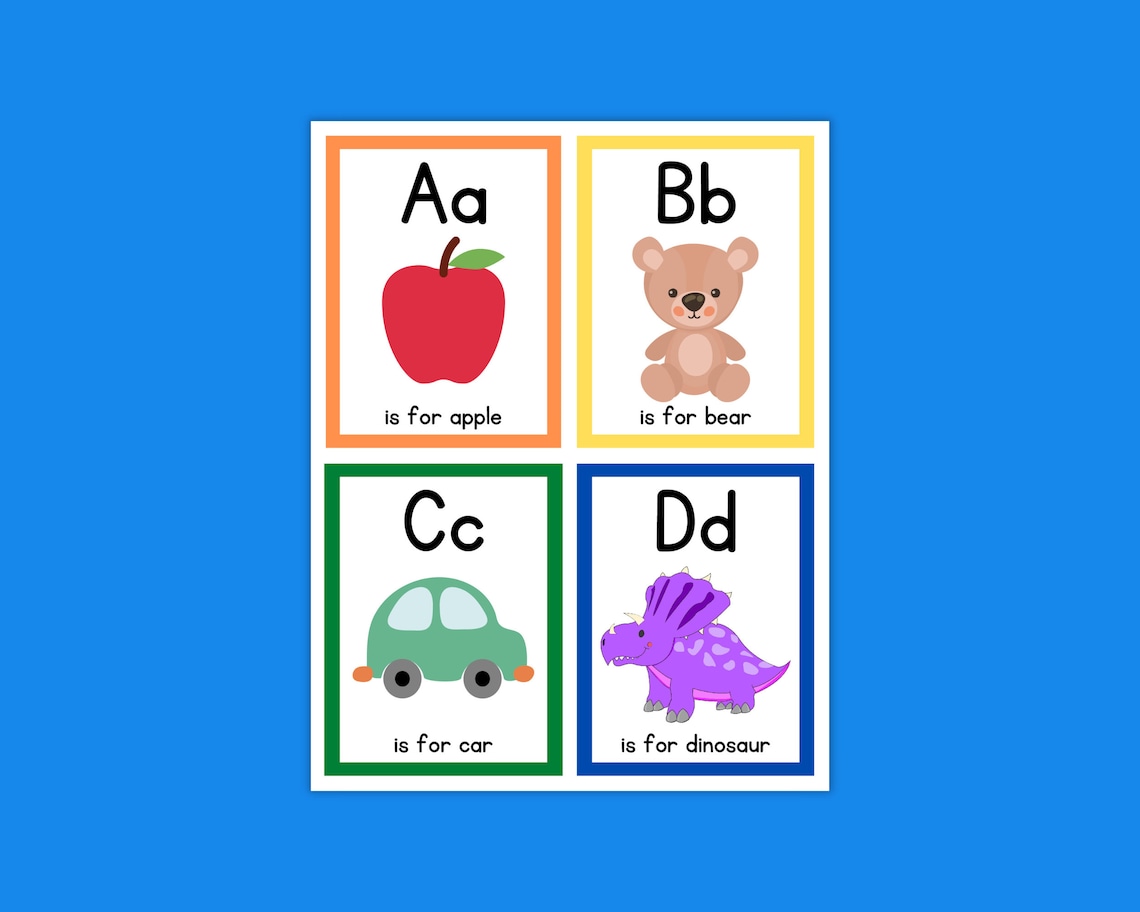 Activity Cards for Kids Alphabet Cards for Kids Alphabet Cards ABC ...