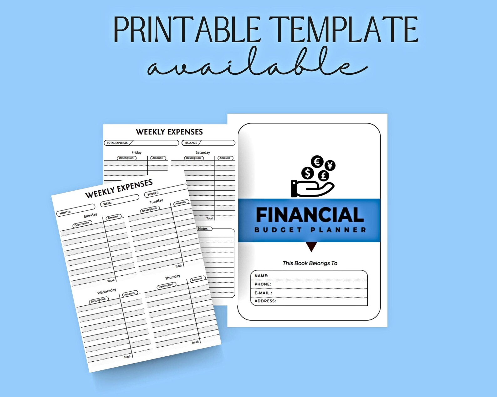 Financial Budget Planner, Digital Workbook, Goodnotes Planner, Expense ...