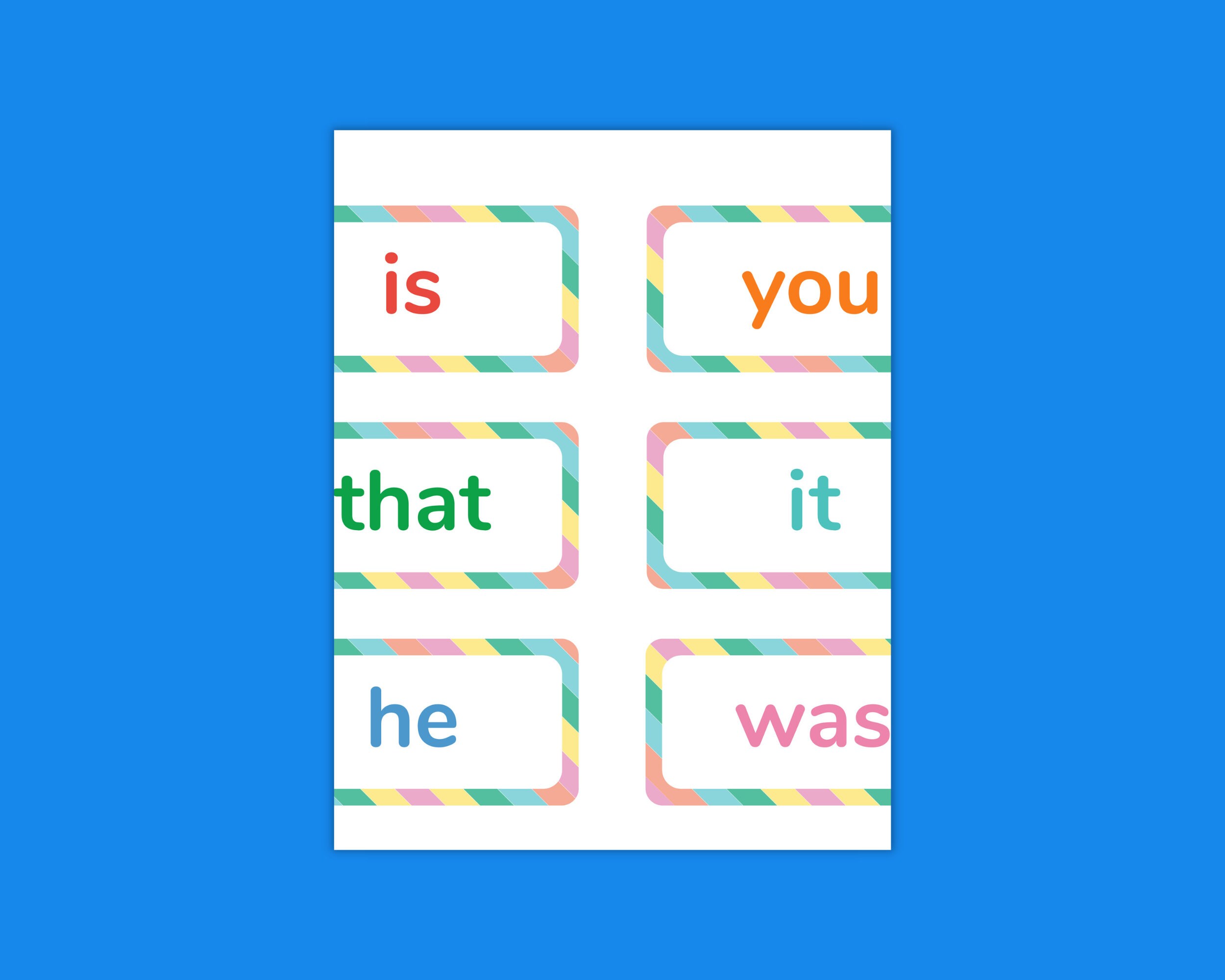 Activity Cards for Kids Preschool Sight Words Word Cards Educational ...