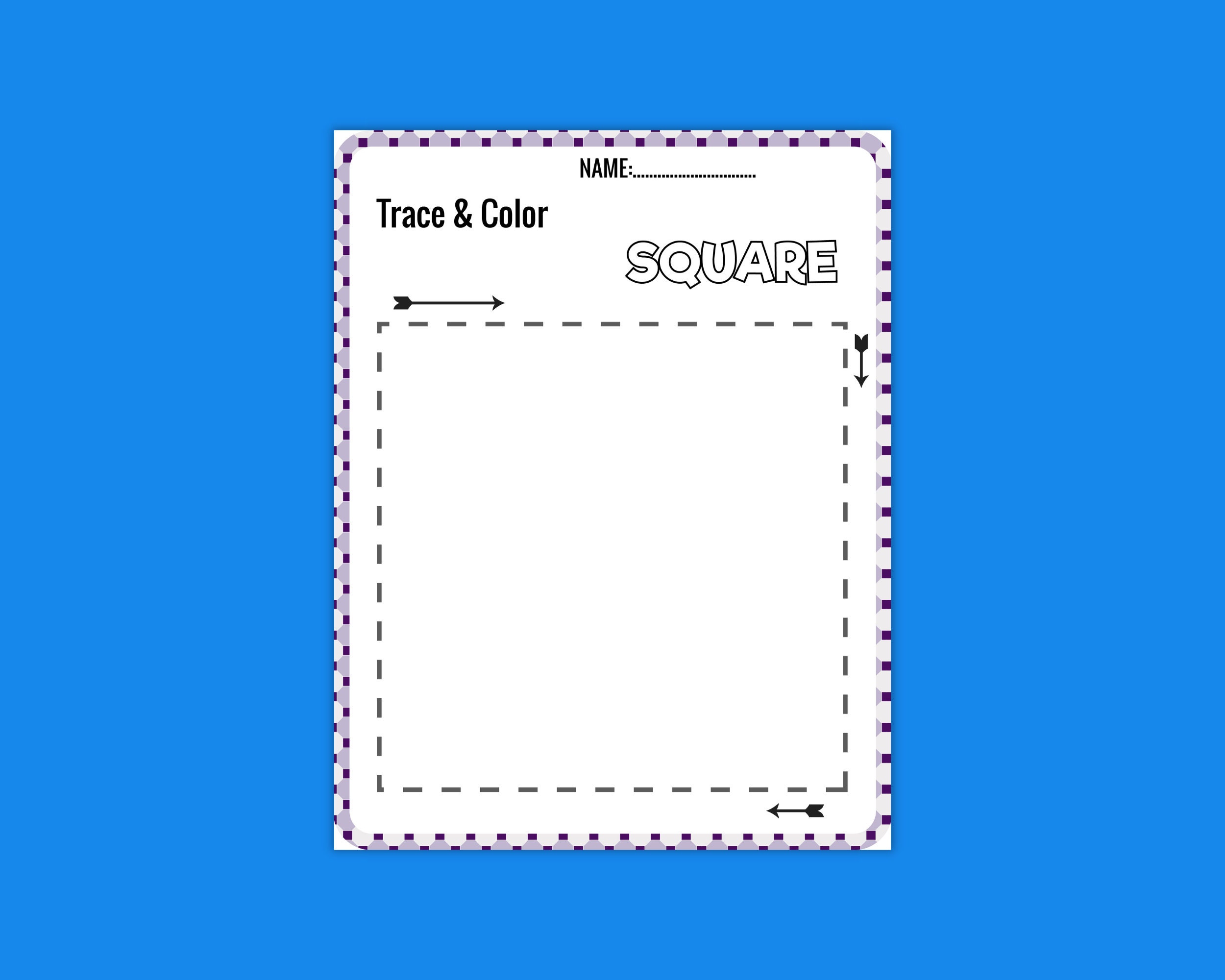 Trace, Color, Shapes Cards Activity Cards Preschool Learning Activities ...