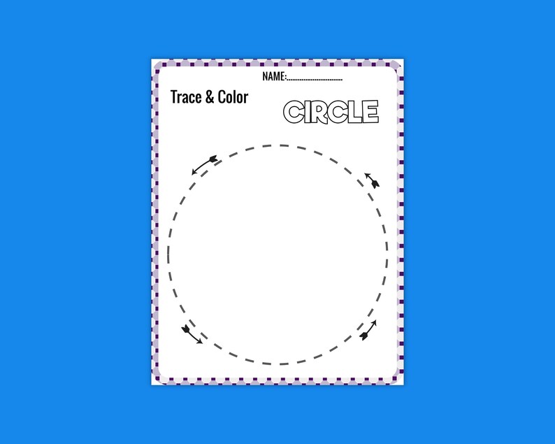 Trace, Color, Shapes Cards Activity Cards Preschool Learning Activities ...