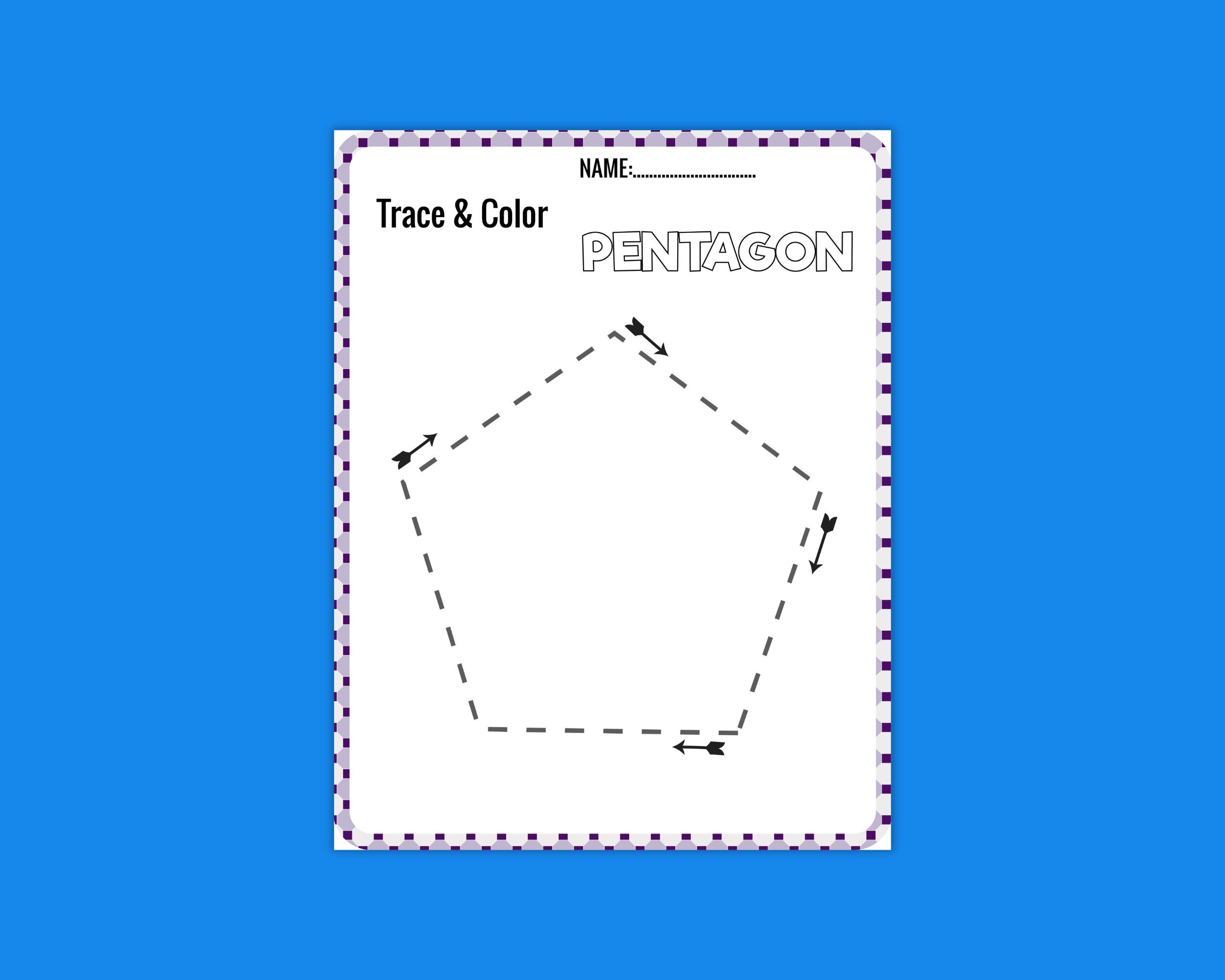 Trace, Color, Shapes Cards Activity Cards Preschool Learning Activities ...