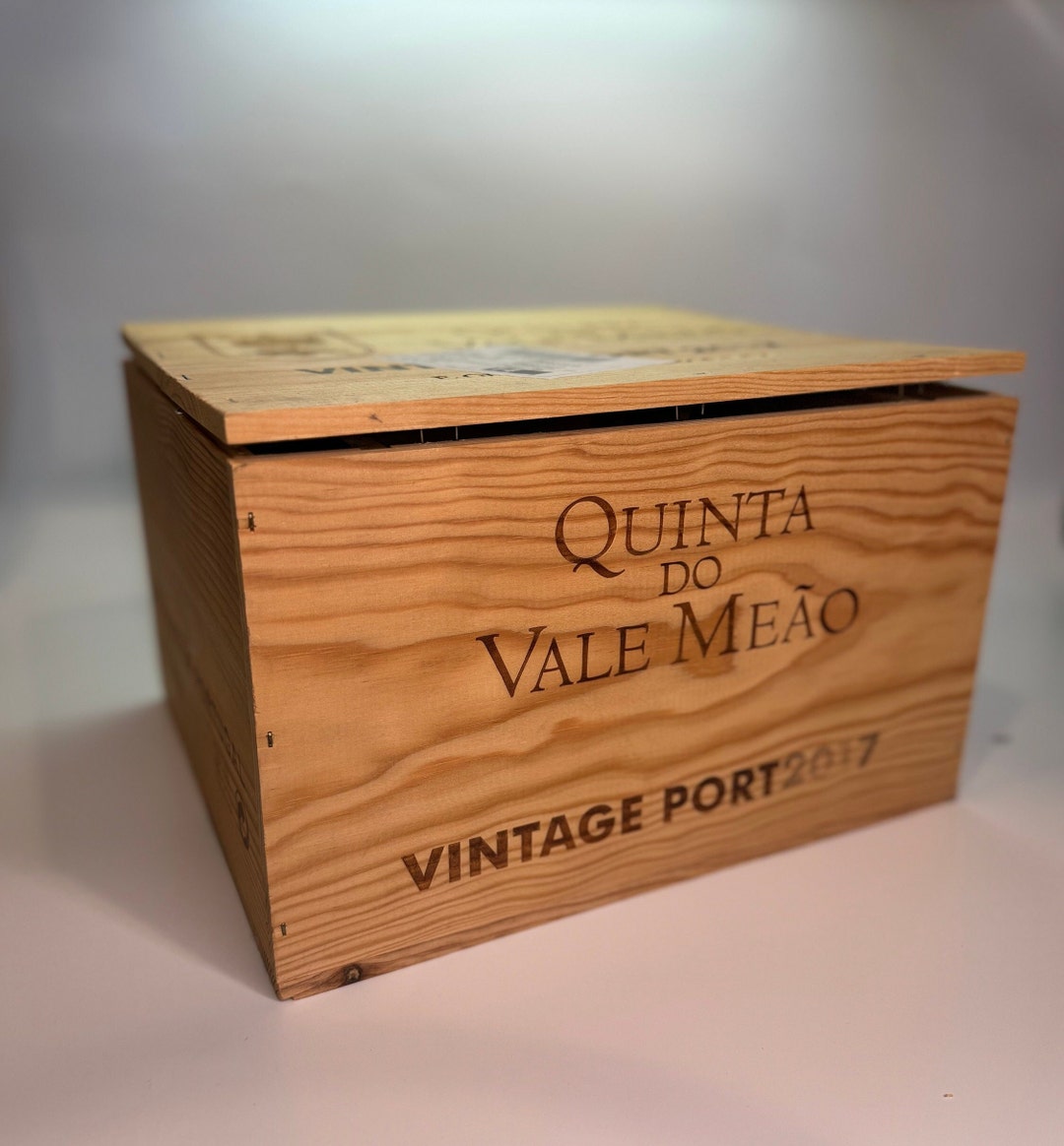 High-end Vintage Port Wine Wooden Crate Quinta Do Vale Meao Winery Free ...