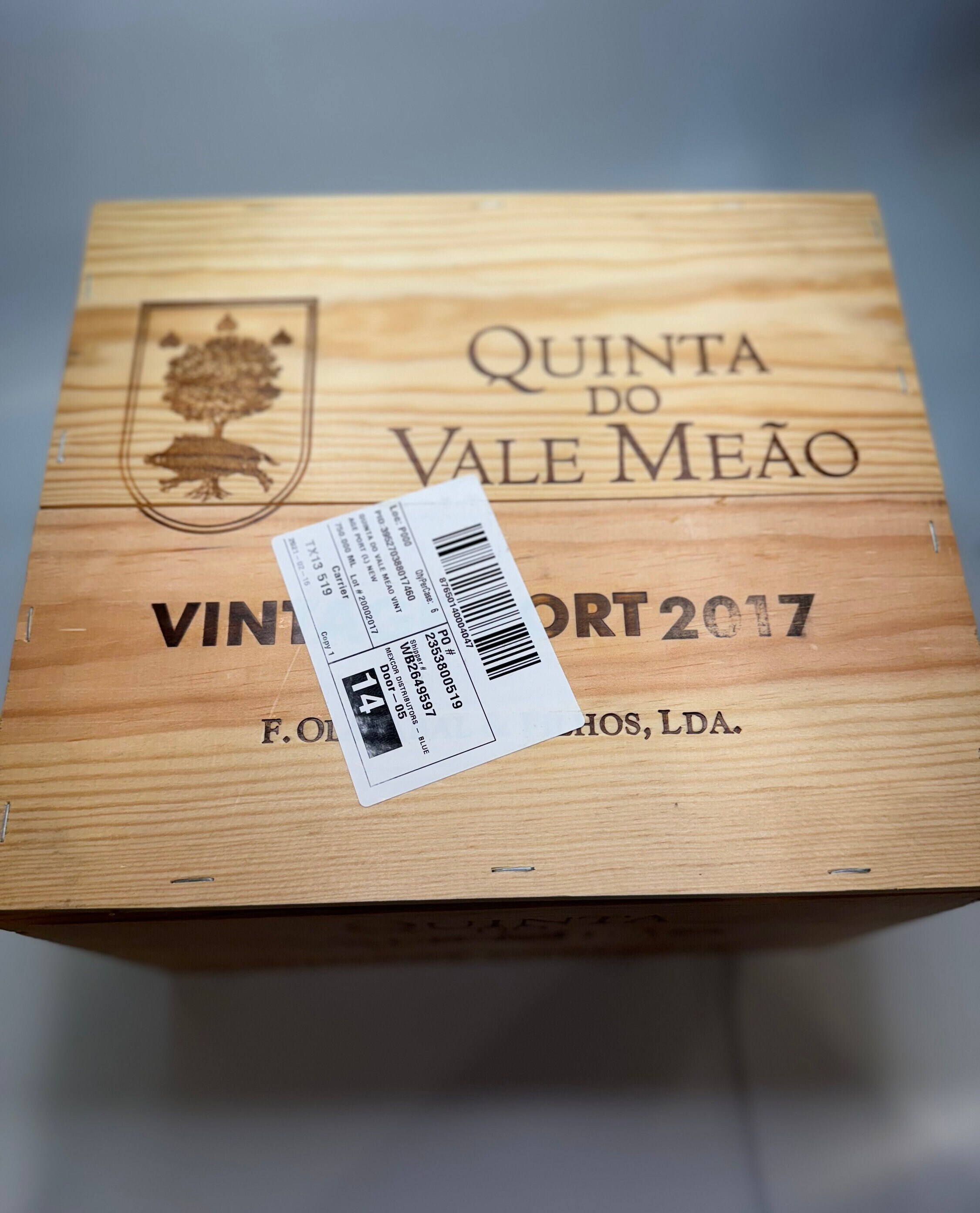 High-end Vintage Port Wine Wooden Crate Quinta Do Vale Meao Winery Free ...