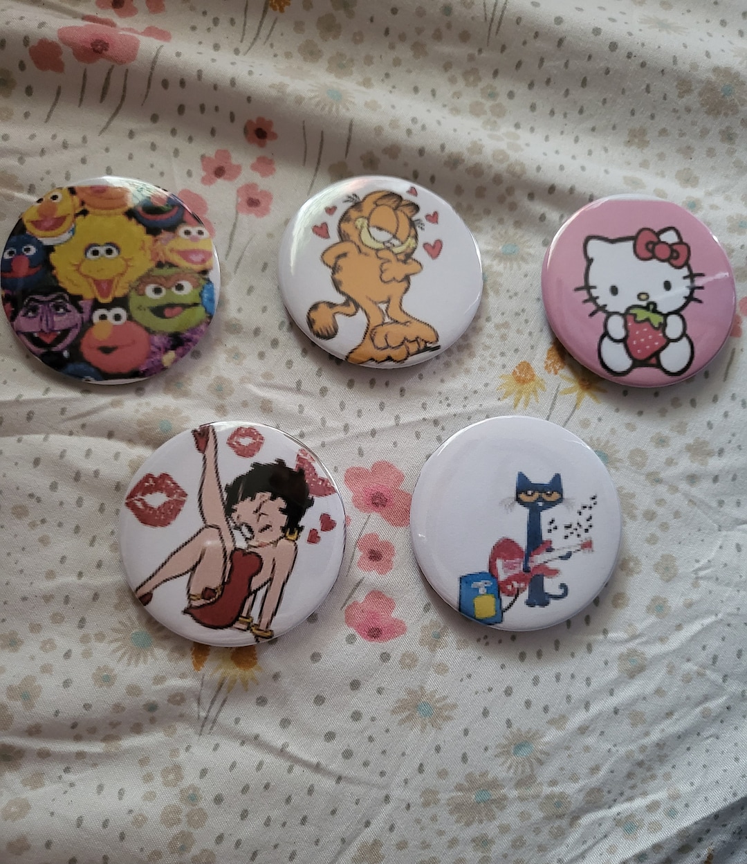 Cartoon Buttons - Etsy