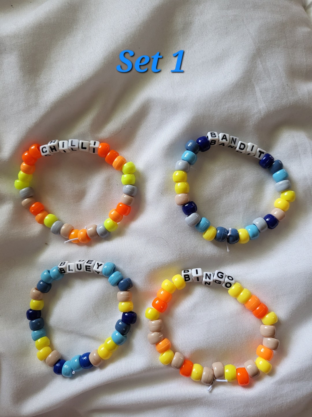 Bluey Matching Kandi Bracelet Set - Etsy
