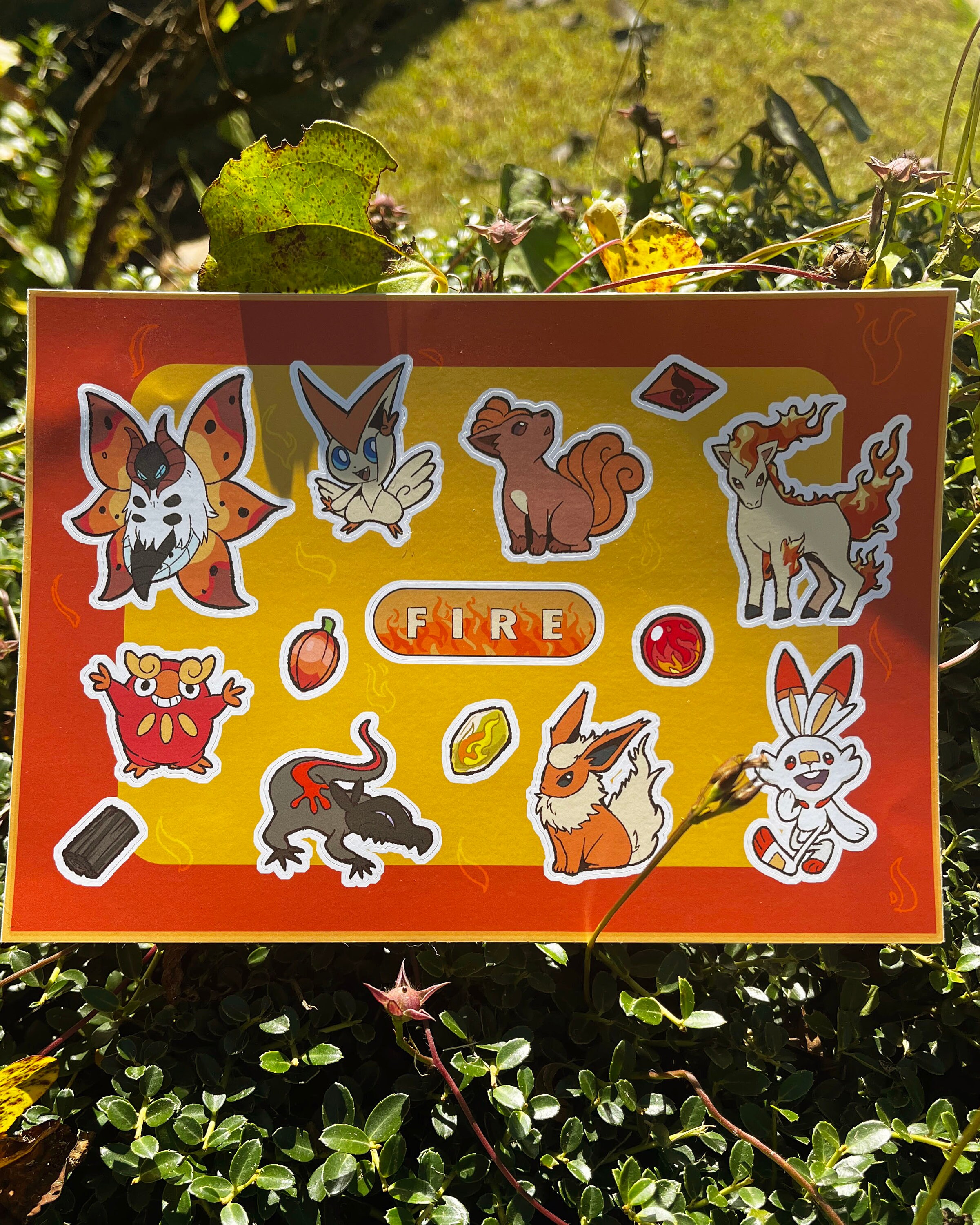 Pokemon Type Sticker Sheets - Etsy