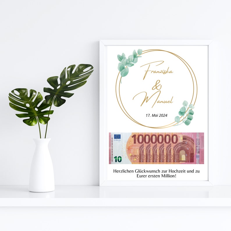 Wedding Gift Personalized First Million Money Gift for Newlyweds ...