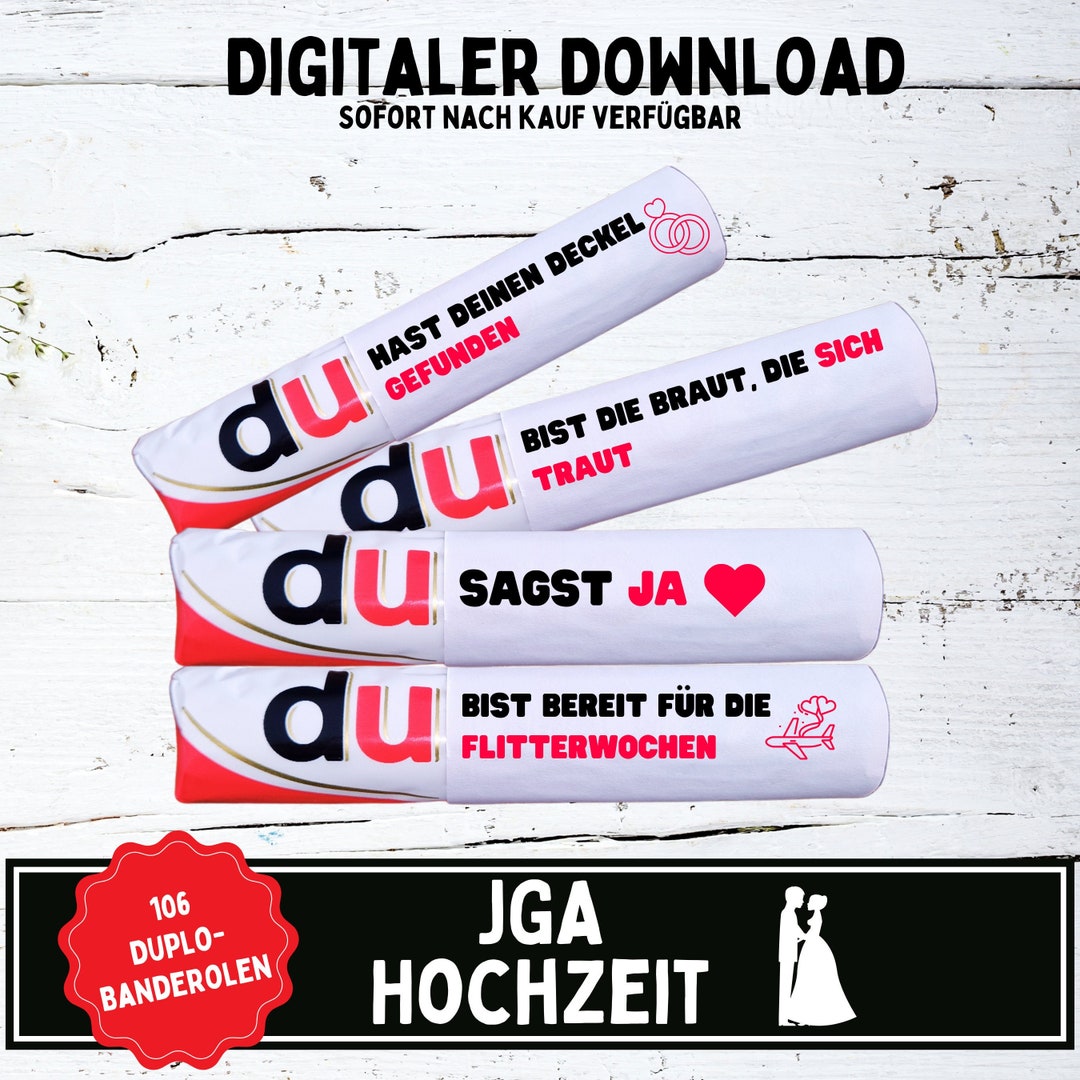 Duplo Banderoles JGA Wedding, Duplo Templates, DIY, Download 106 ...