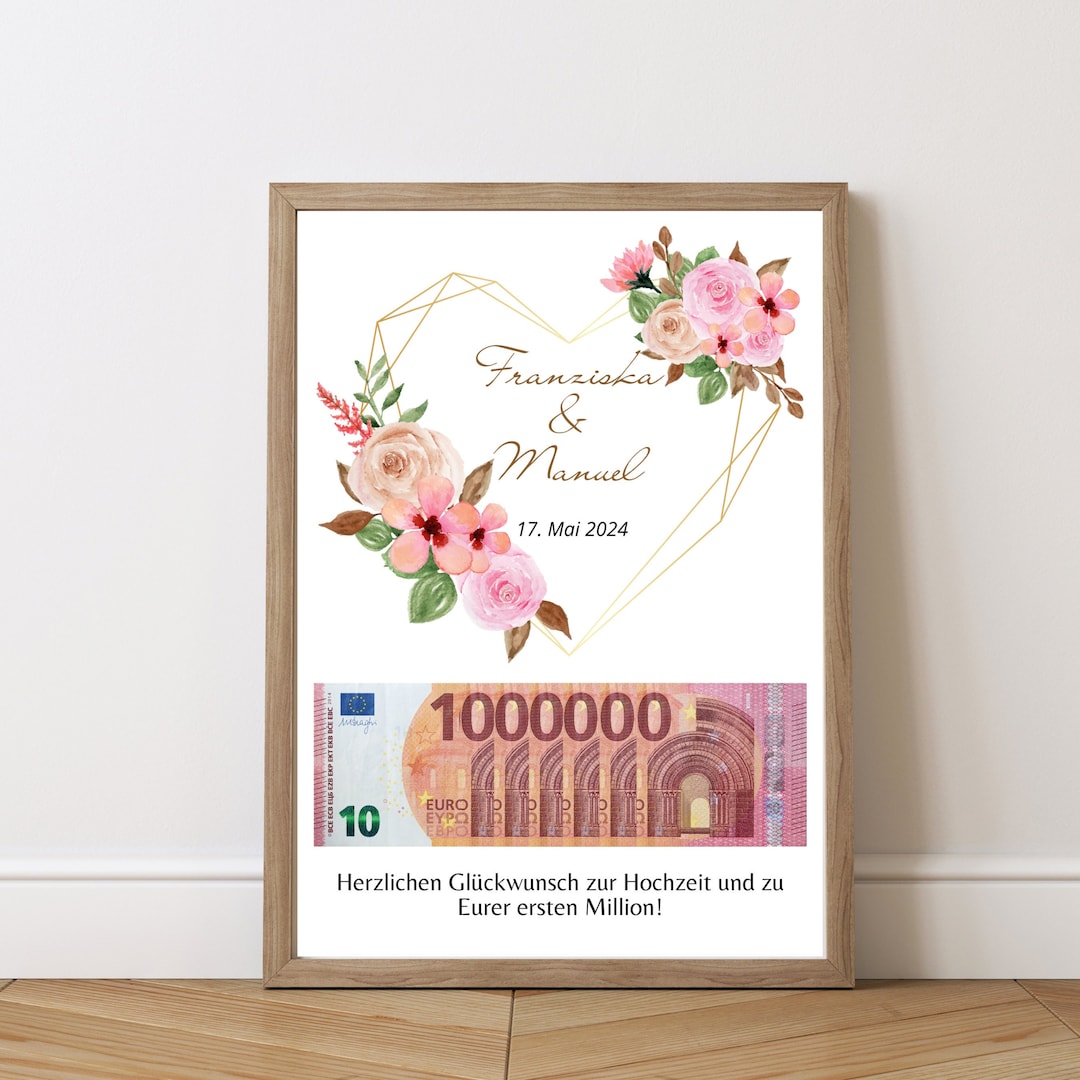 Wedding Gift Personalized First Million Money Gift for Newlyweds ...