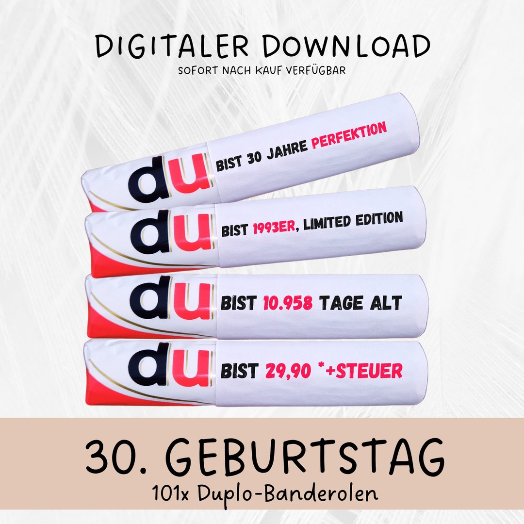 Duplo Banderoles 30th Birthday, Download 101 Duplo Templates, 30th ...