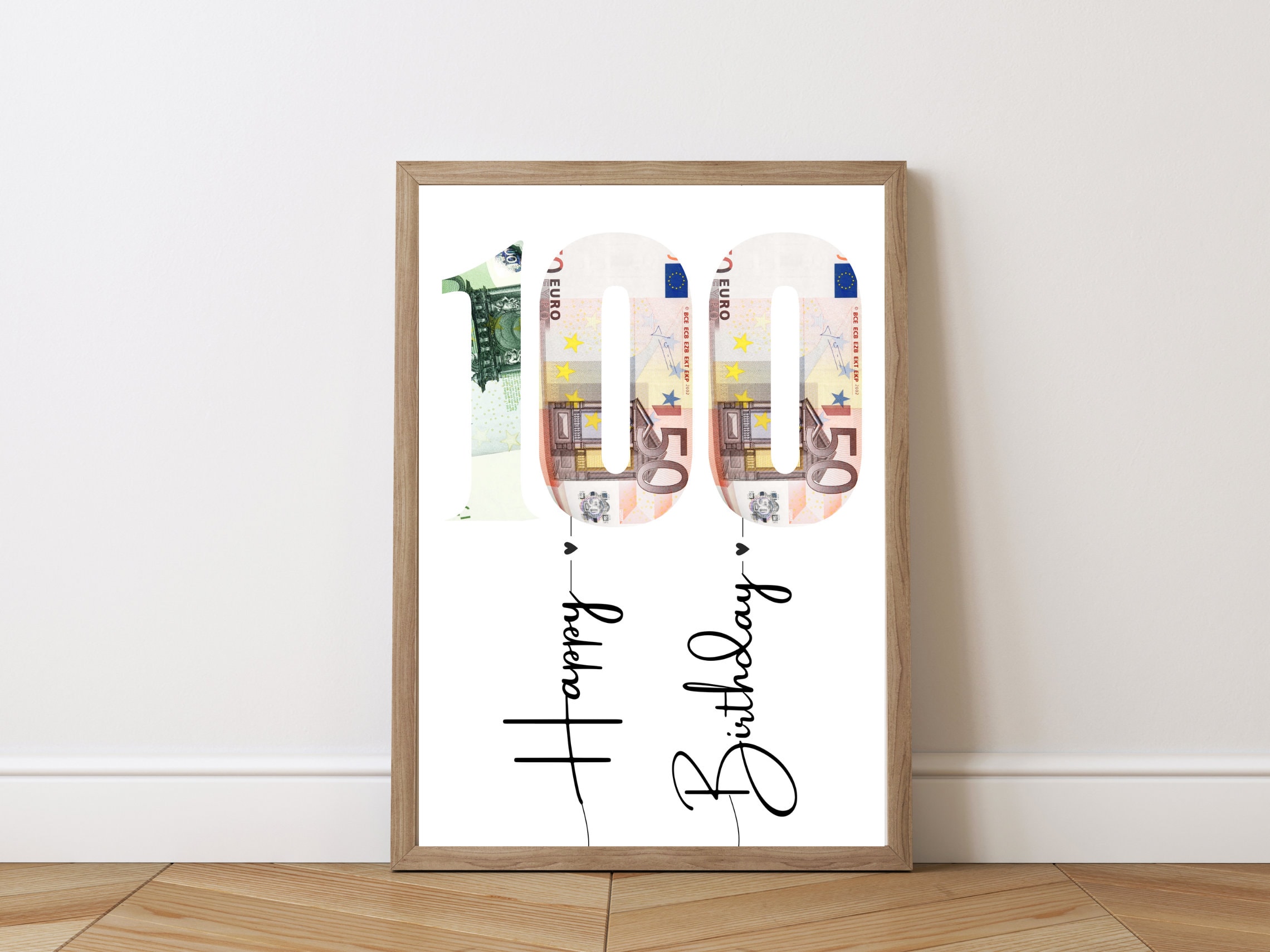 Personalized Money Gift for a Birthday, Gift, Birthday Card, Money Gift ...
