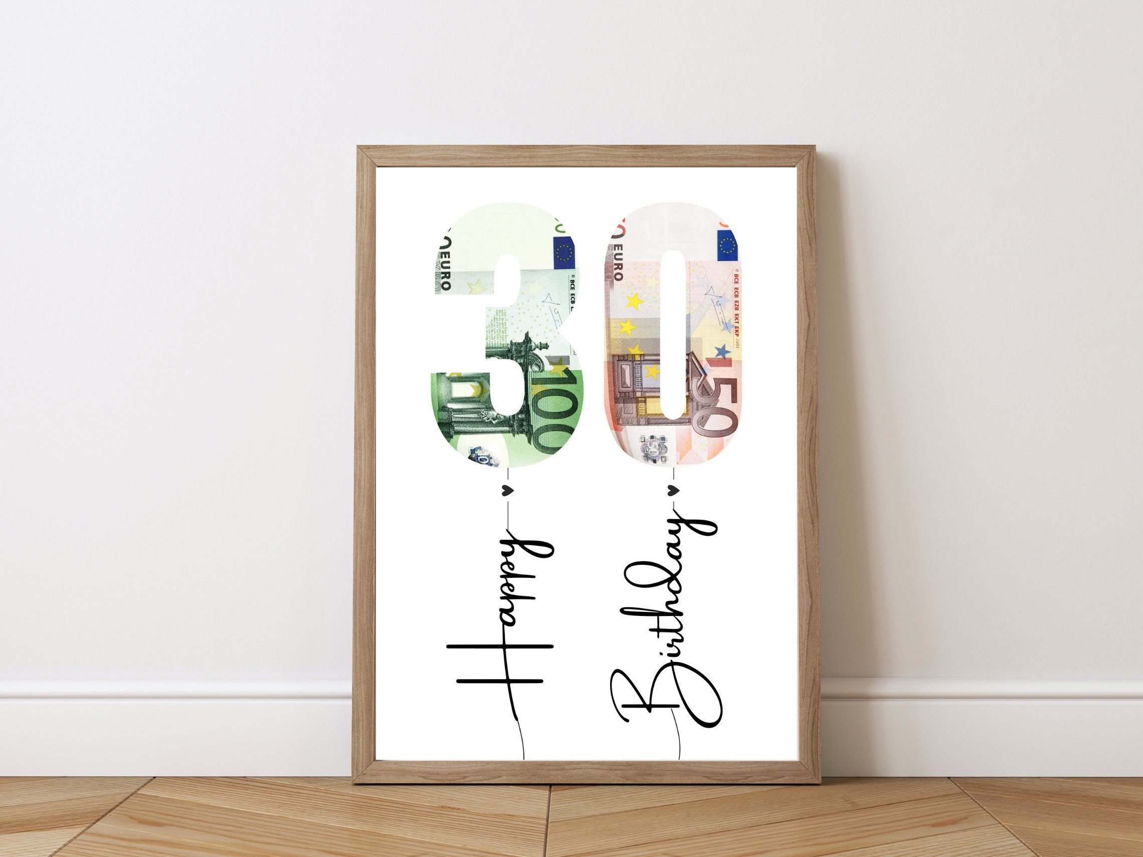 Personalized Money Gift for a Birthday, Gift, Birthday Card, Money Gift ...