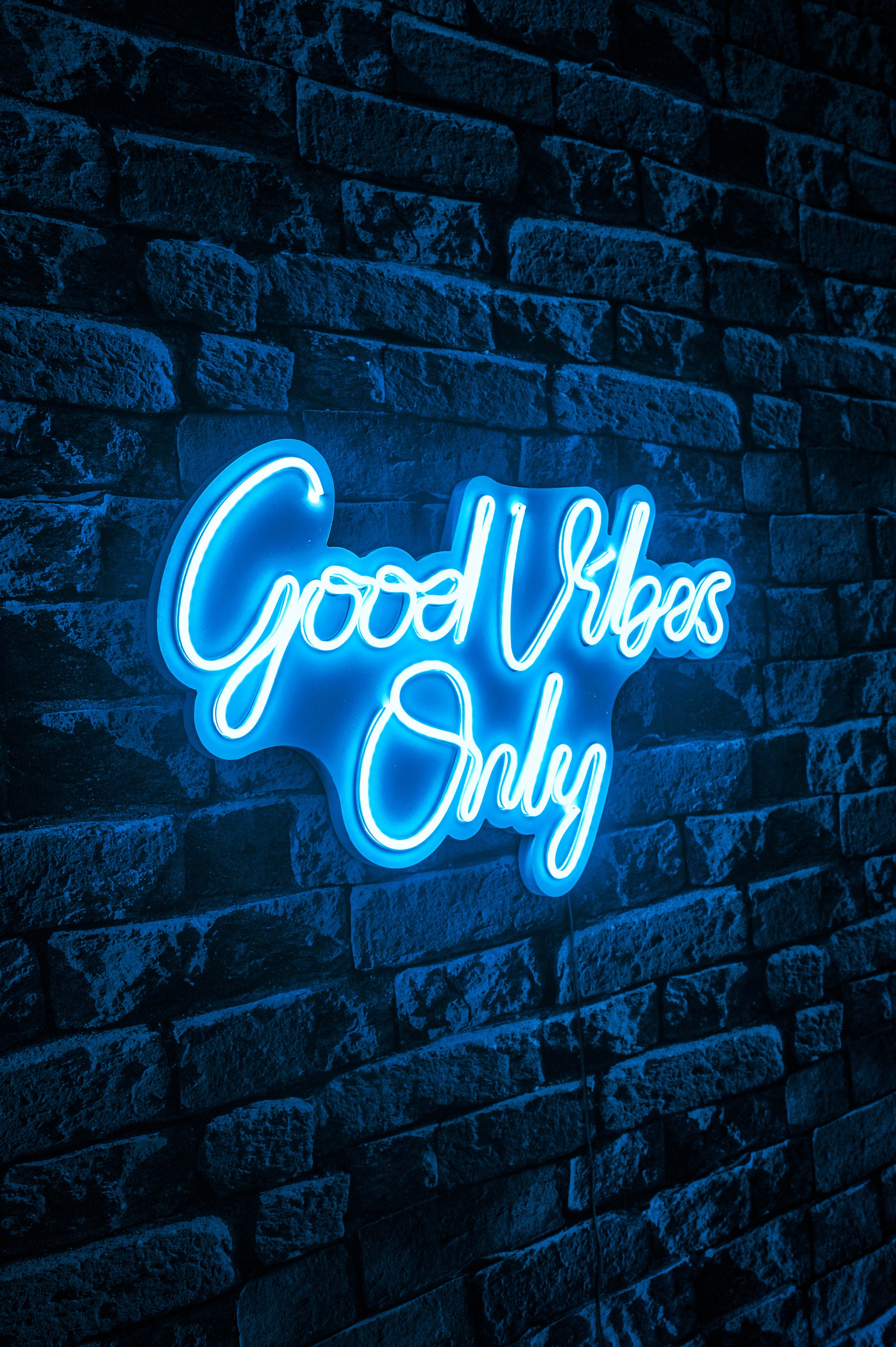 Good Vibes Only Neon Sign Wall Decor Custom Handmade Neon Good Vibes ...