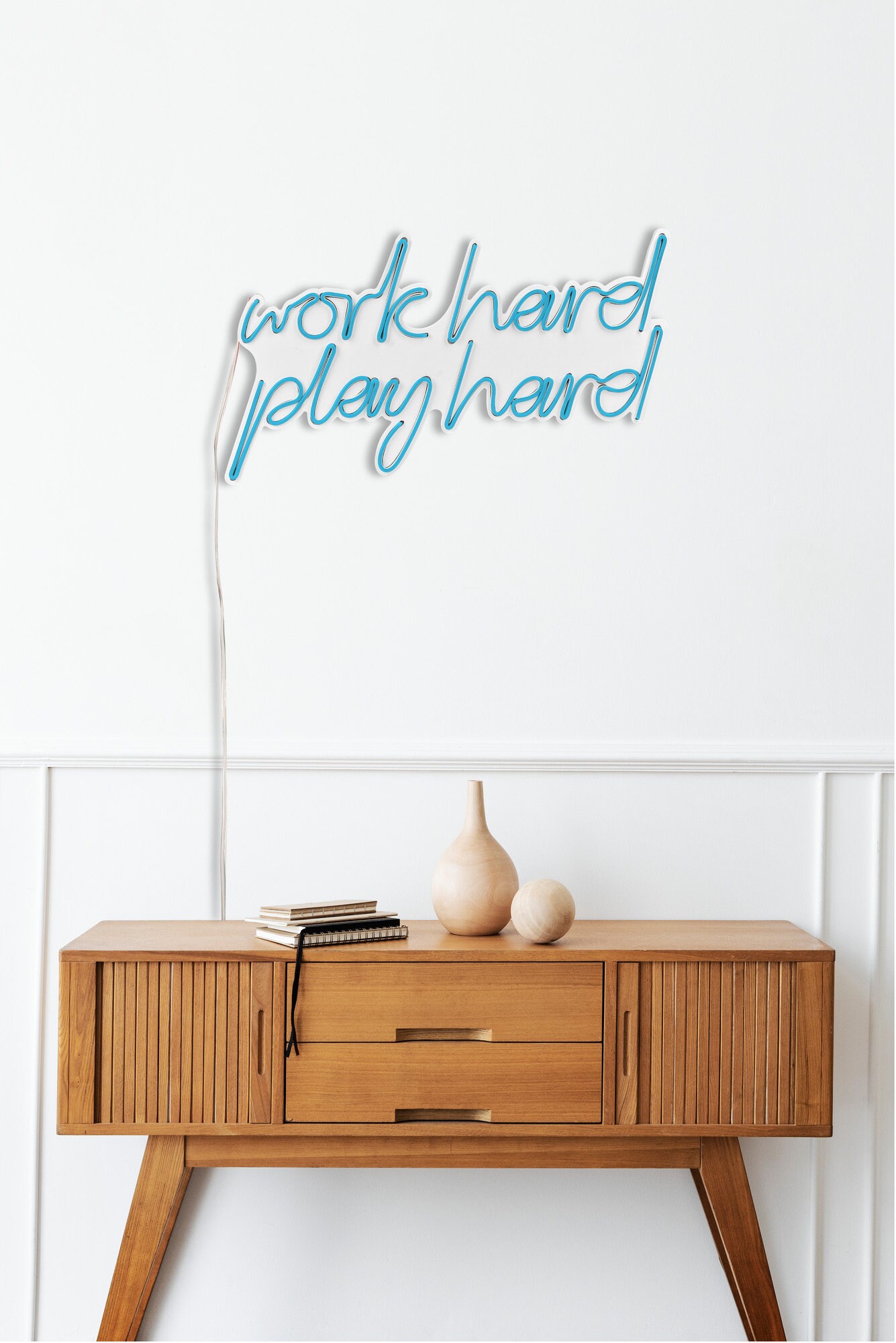 Motivational Neon Wall Decor Handmade Custom Neon Work Hard Play Hard ...