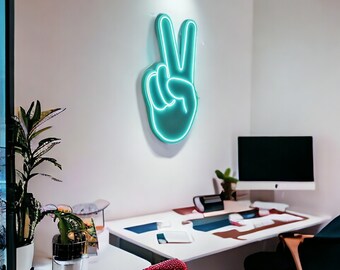 Peace Sign Neon - Etsy