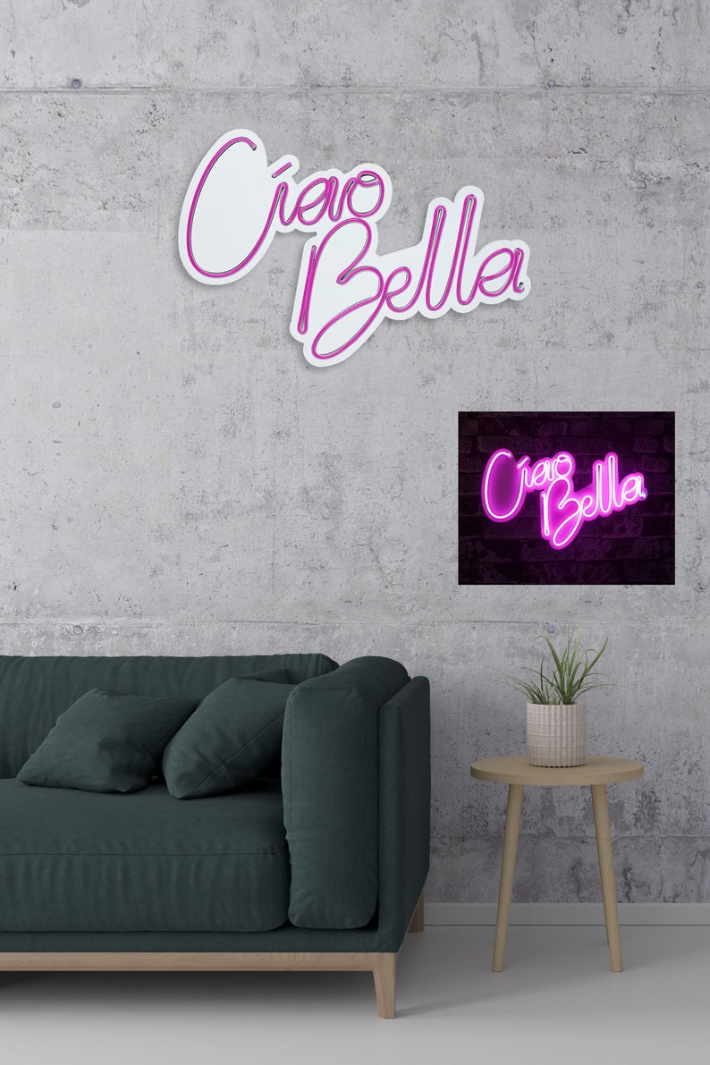 Ciao Bella Neon Sign for Wall Decor Handmade Custom Pink - Etsy