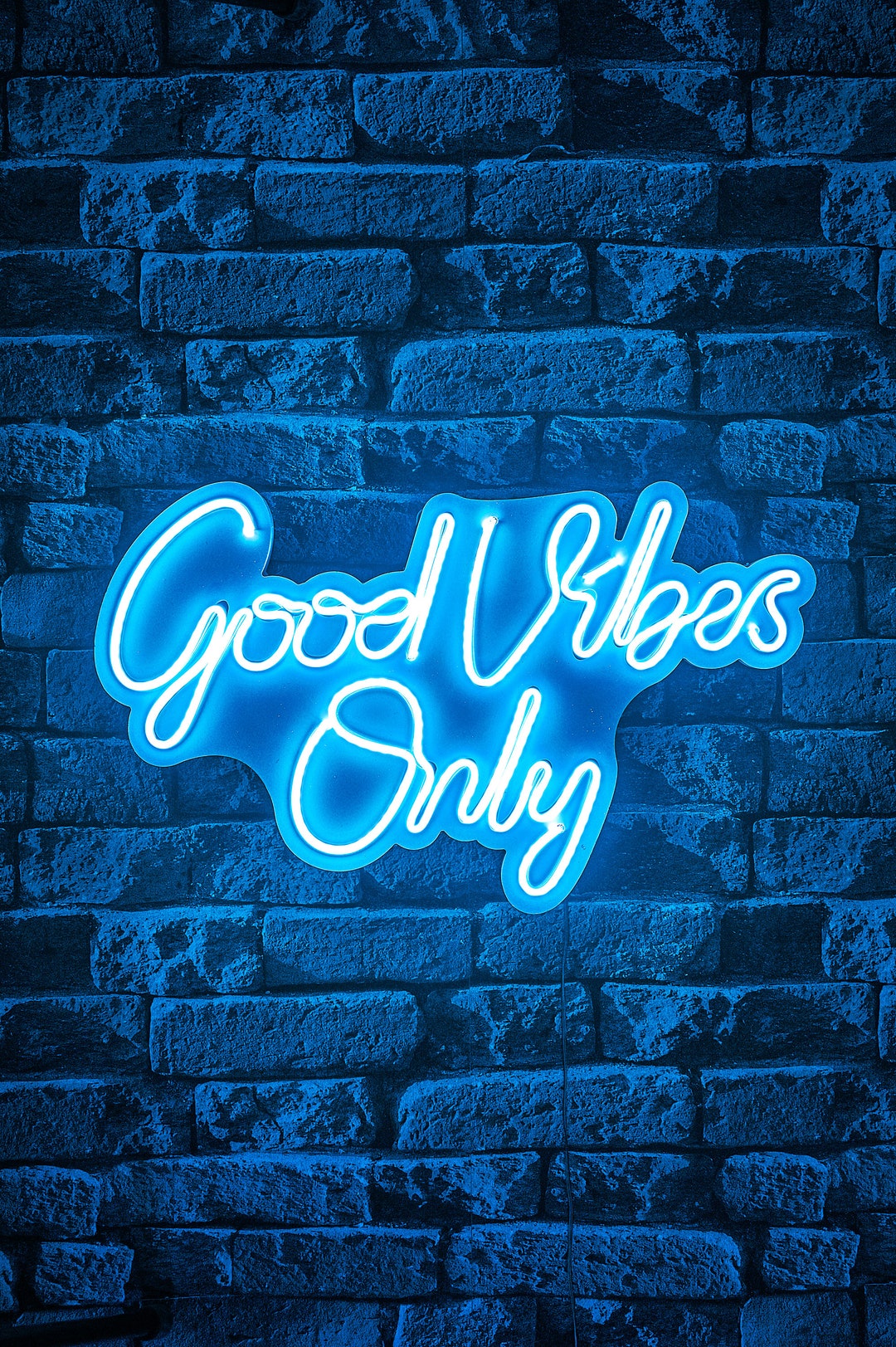 Good Vibes Only Neon Sign Wall Decor Custom Handmade Neon Good Vibes ...