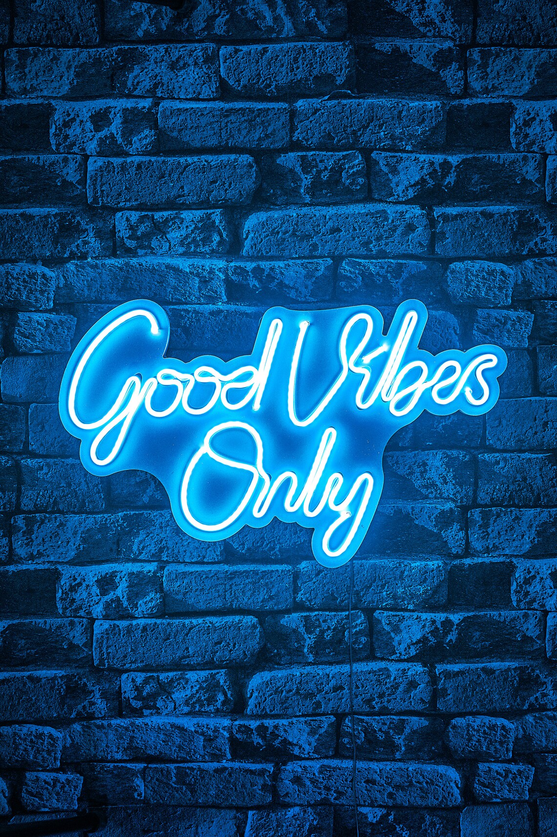 Good Vibes Only Neon Sign Wall Decor Custom Handmade Neon Good Vibes ...