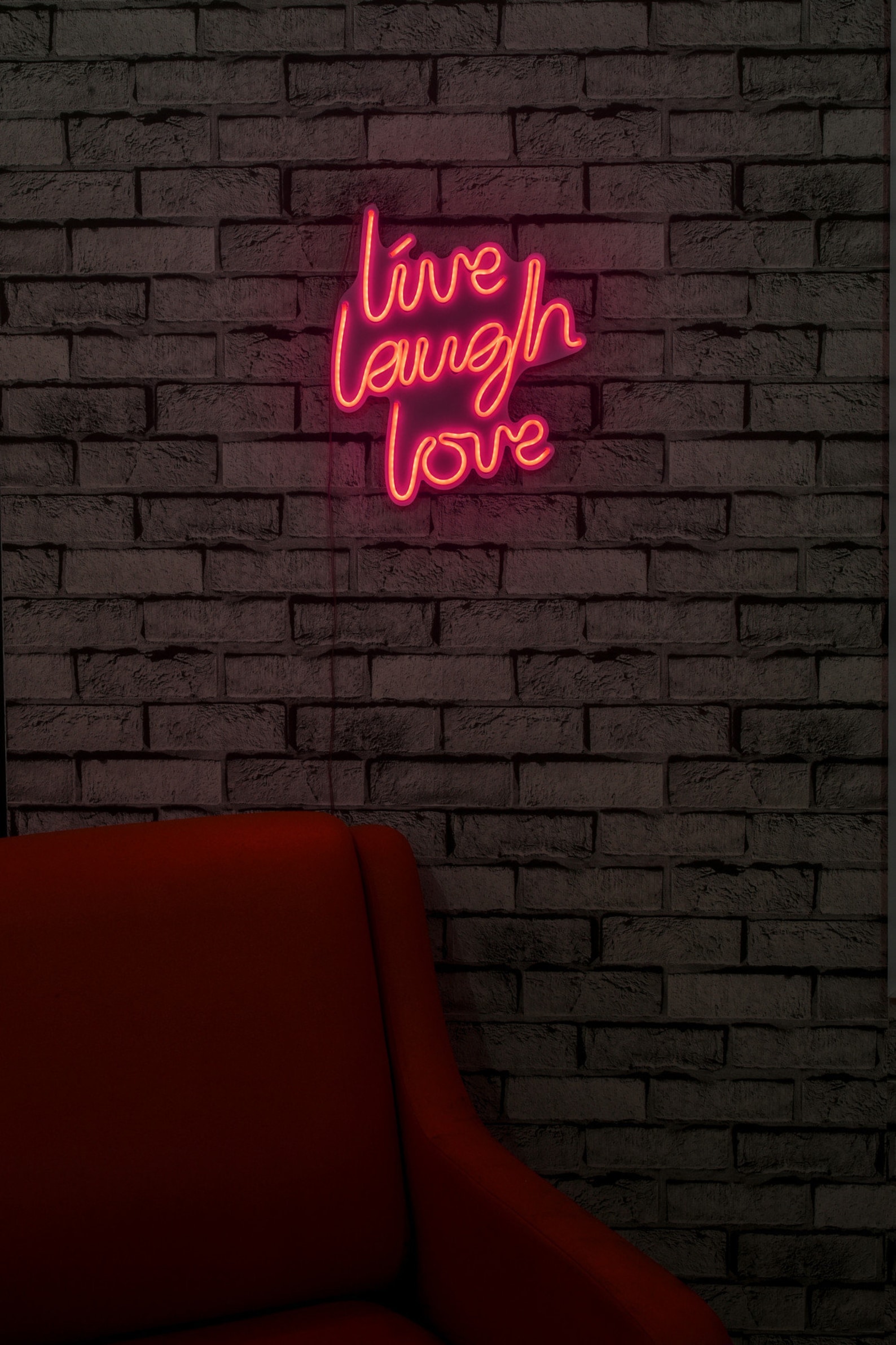 Live Laugh Love Neon Sign Wall Decor Handmade Custom Pink Neon Live ...