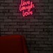 Live Laugh Love Neon Sign Wall Decor Handmade Custom Pink Neon Live ...