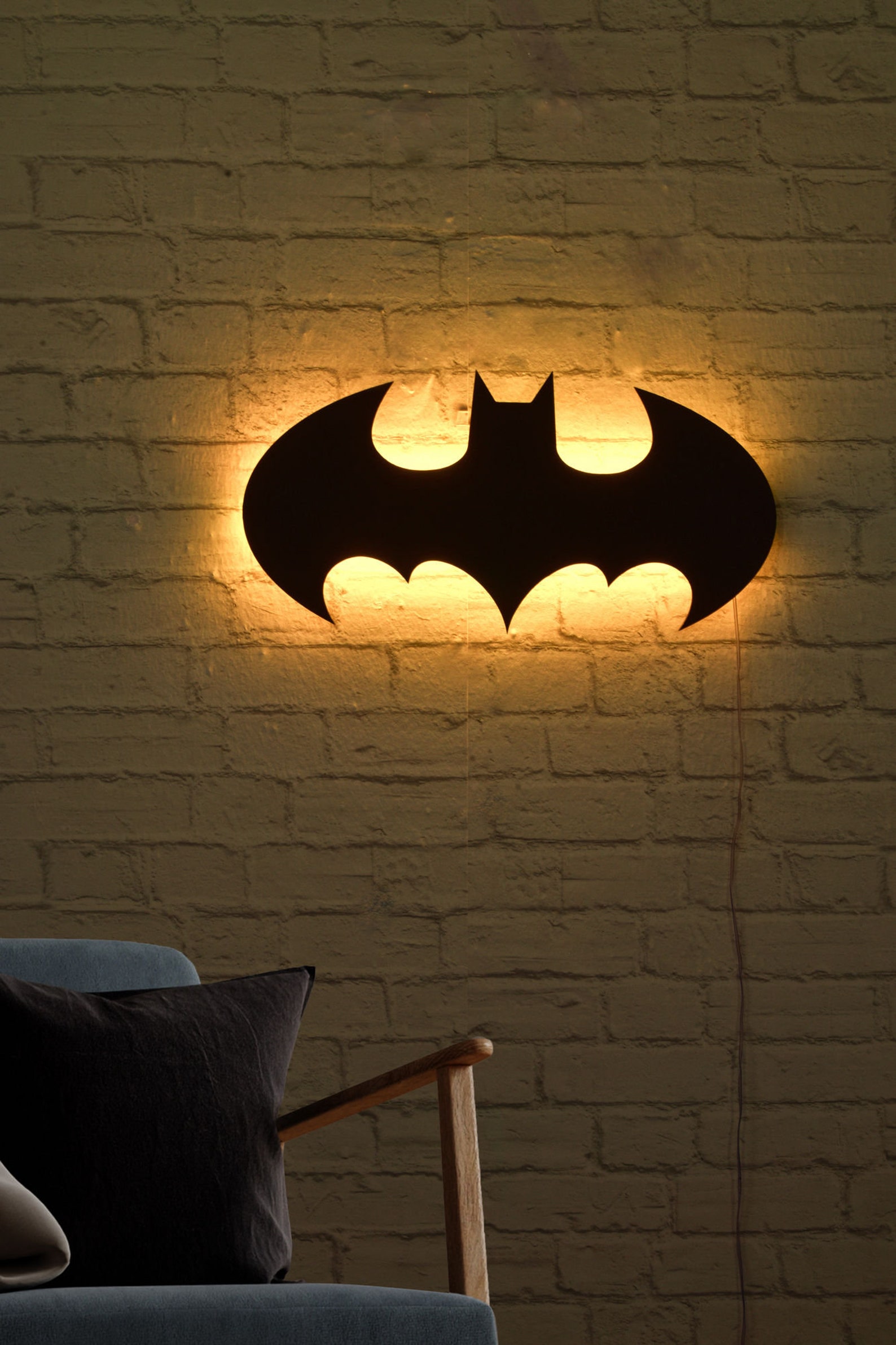 Bat Led Sign - Led Wall Decor - Handmade Custom Led Sign - Bat Wall ...