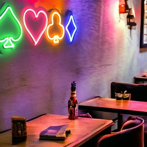 Poker Neon Sign for Wall Decor Handmade Custom Neon Poker Led Poker ...