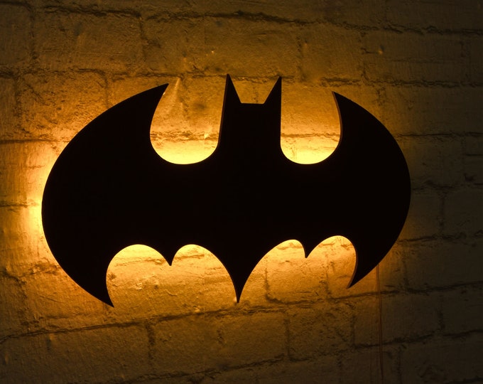 Bat Led Sign Led Wall Decor Handmade Custom Led Sign Bat Wall Decor ...