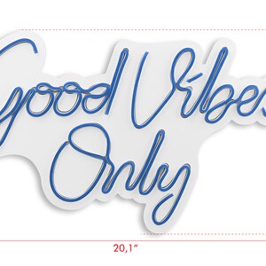 Good Vibes Only Neon Sign Wall Decor Custom Handmade Neon Good Vibes ...