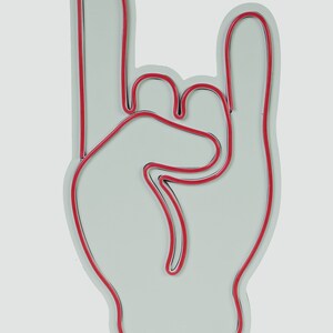 Rock N Roll Sign Neon Sign Wall Decor - Handmade Custom Red Neon - Rock ...