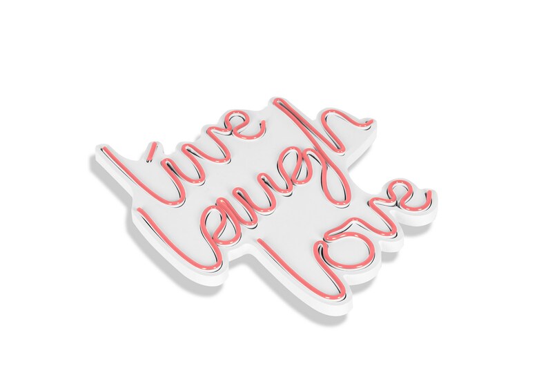 Live Laugh Love Neon Sign Wall Decor Handmade Custom Pink Neon Live ...