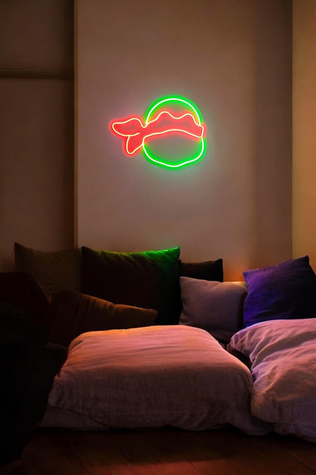 Turtle Neon Wall Decor Handmade Custom Neon Arcade Sign Turtle Led ...