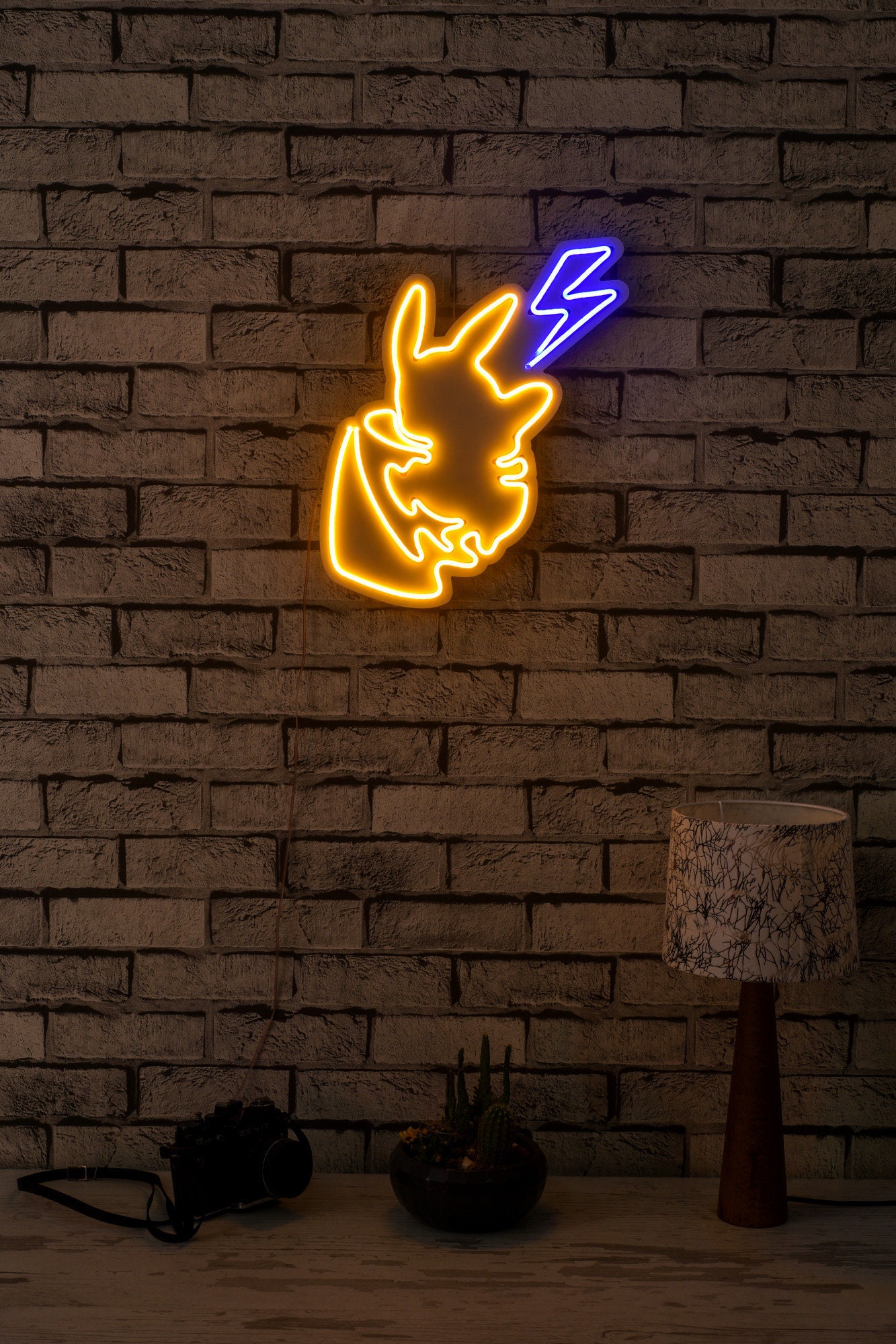 Pikachu Neon Sign Wall Decor Handmade Custom Neon Pokemon Neon Sign ...