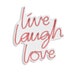 Live Laugh Love Neon Sign Wall Decor Handmade Custom Pink Neon Live ...