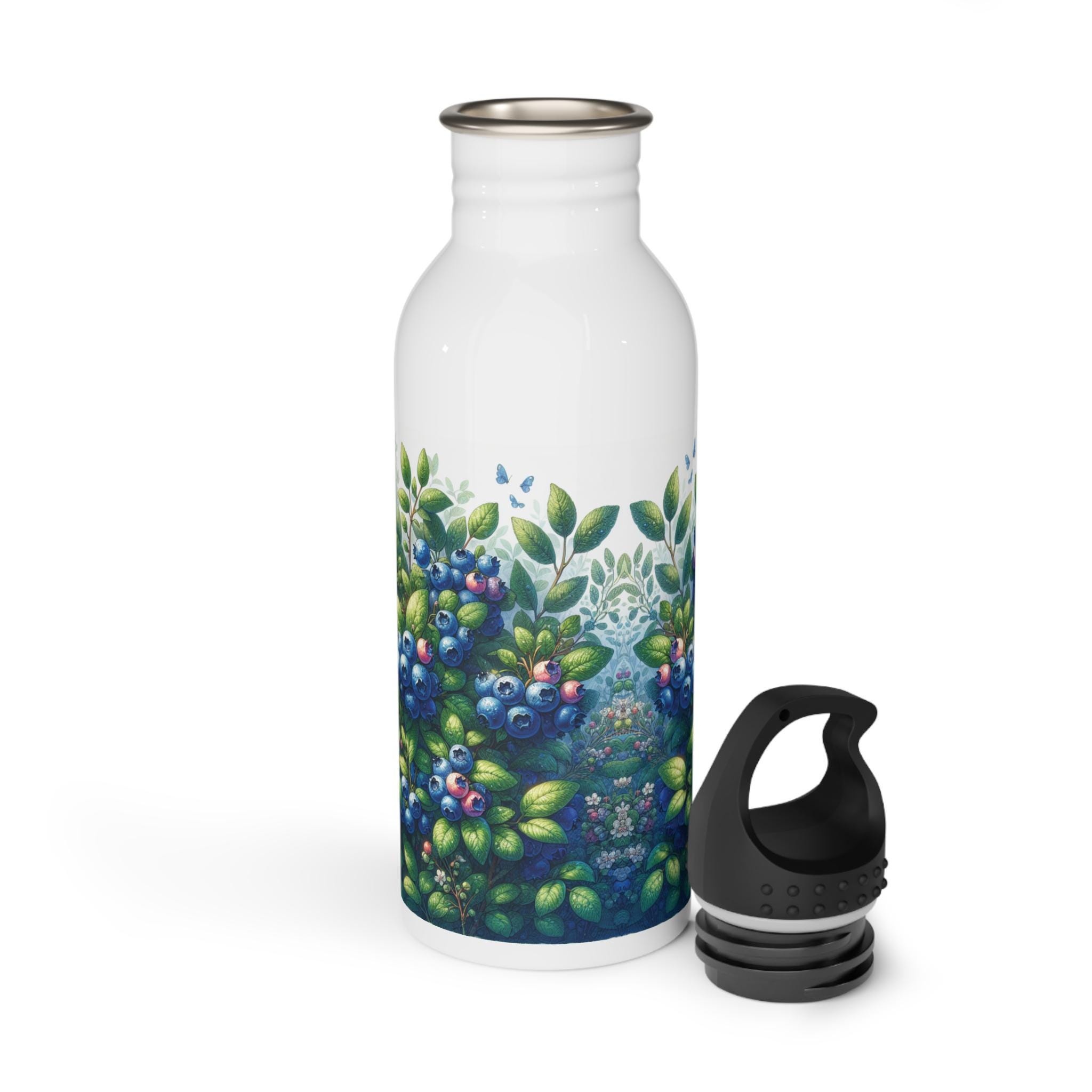 Blueberries Stainless Steel Water Bottle: Fruit Lover Gift, 20oz - Etsy