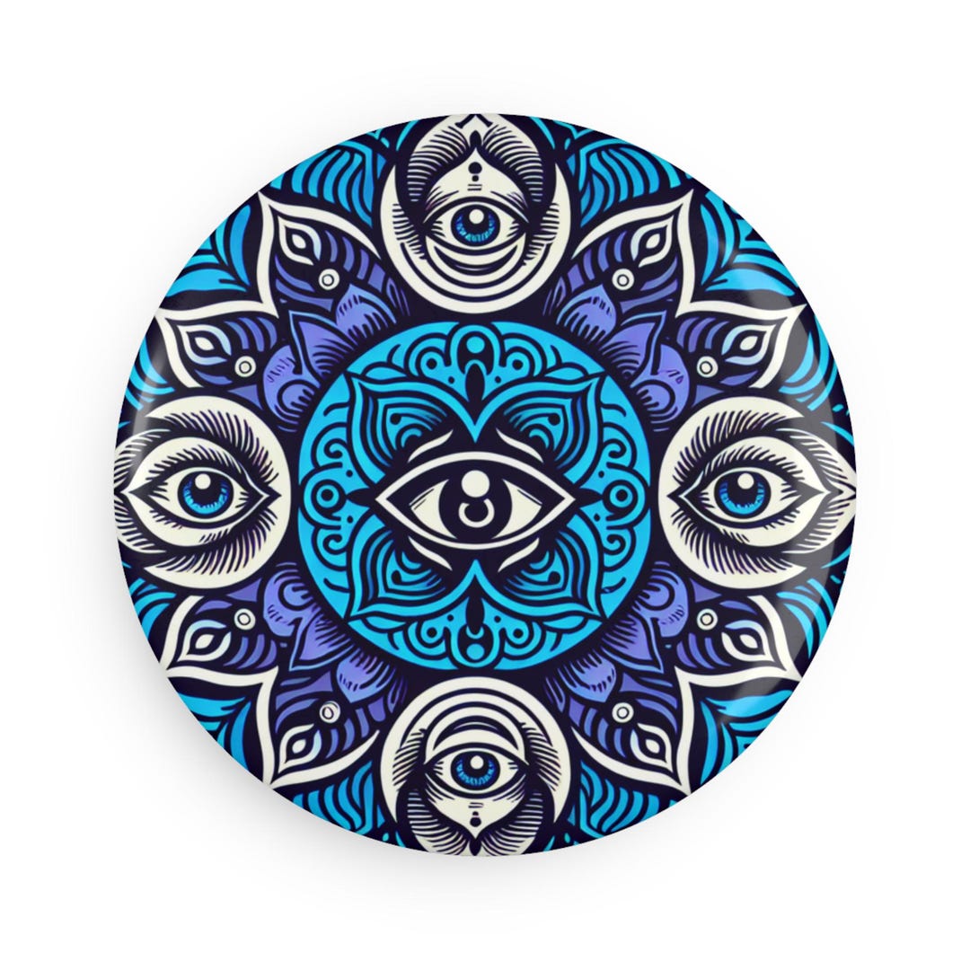 Button Magnet - Third Eye Chakra - Etsy