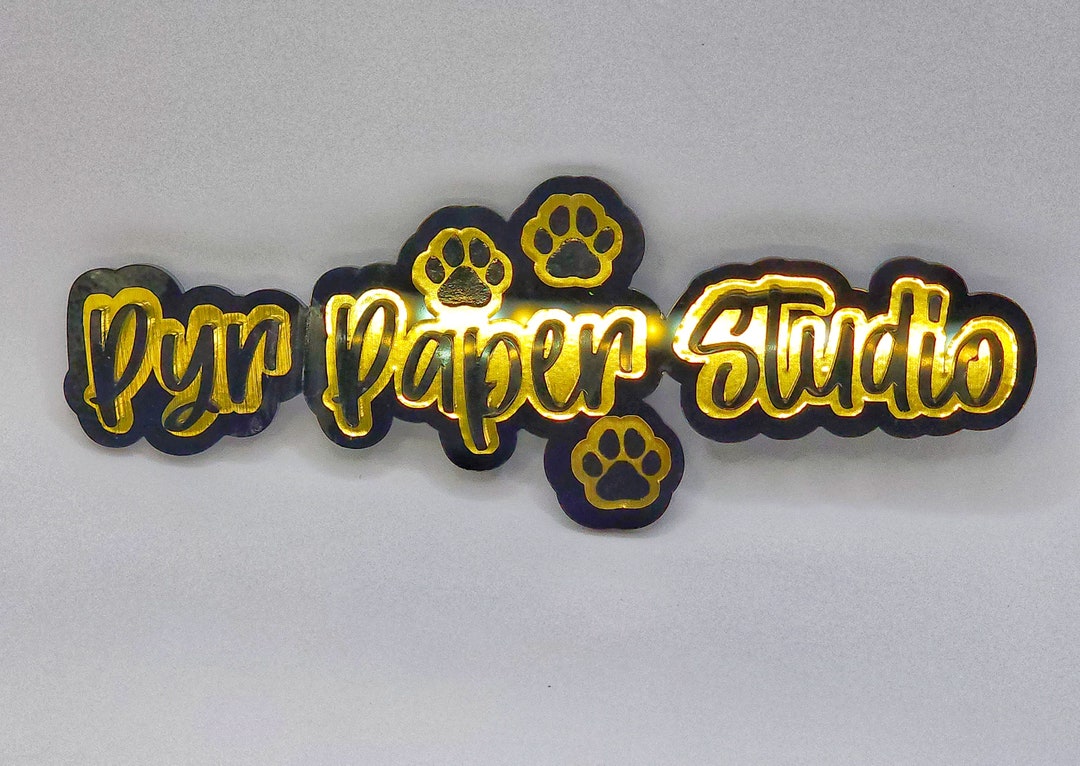 Social Media Post, Business Name Tag, 3D Watermark, Acrylic Social ...