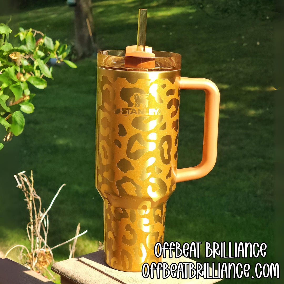 Engraved Stanley Tumbler, Custom Leopard Stanley Cup, Engraved Jungle ...