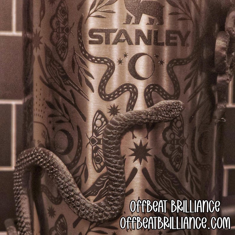 Deadly Damask Stanley Tumbler Bow, Gothic Halloween Stanley Straw Bow ...
