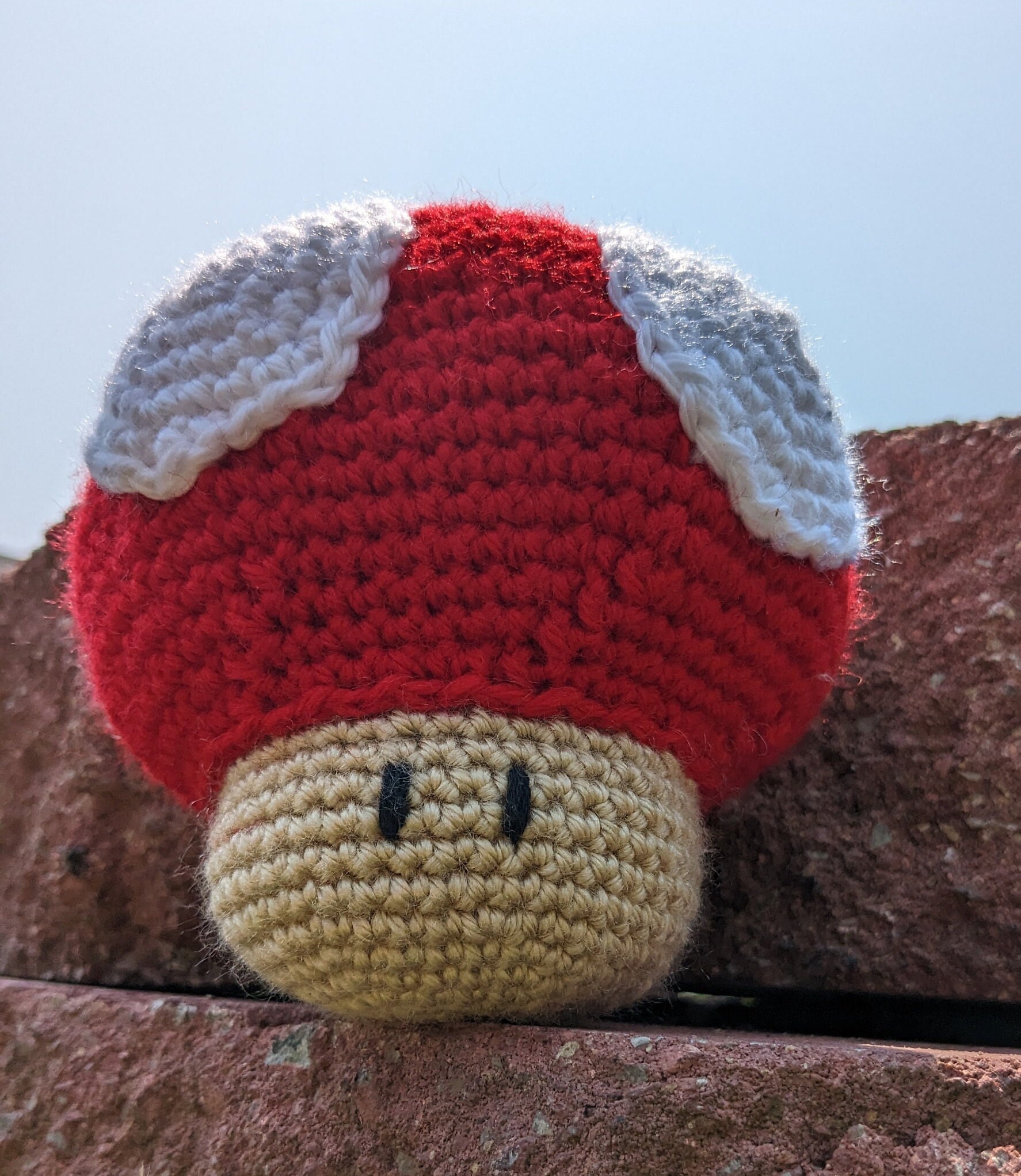 Mario Mushroom 1 UP Crochet Toy Handmade Crochet Mario - Etsy