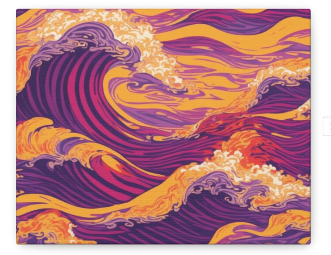 Vincent Van Gogh Ravishing Ocean Waves Portrait - Etsy