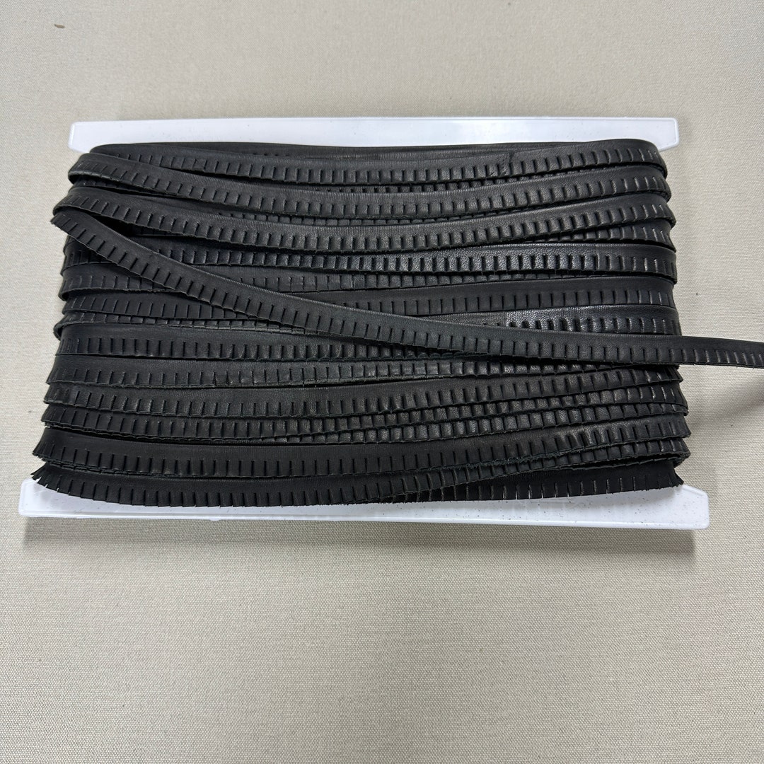 Black Leather Piping Trim. 1/2 Inch, Flat No Cord, 50 Yard Piece - Etsy