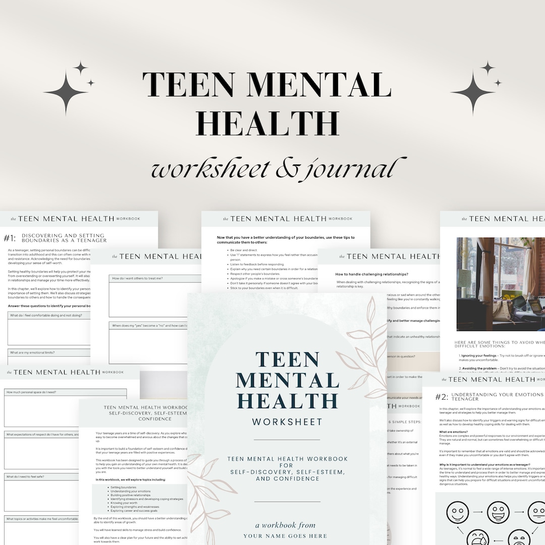 Teen Mental Health Workbook: Self-esteem & Coping Skills (canva ...