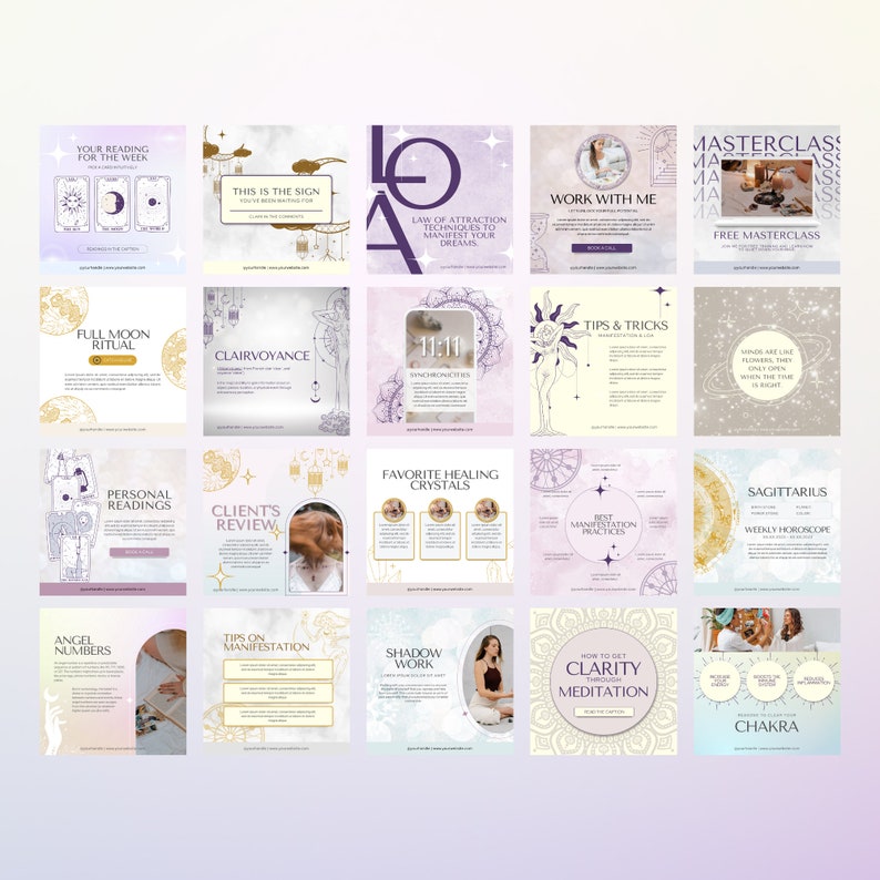 Spiritual Instagram Post Template, Spiritual Coach, Mystical Instagram ...