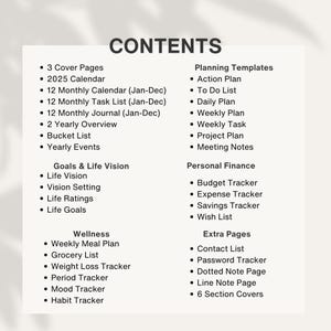 2025 Planner Printable Life Planner Organization Editable 2025 Daily ...