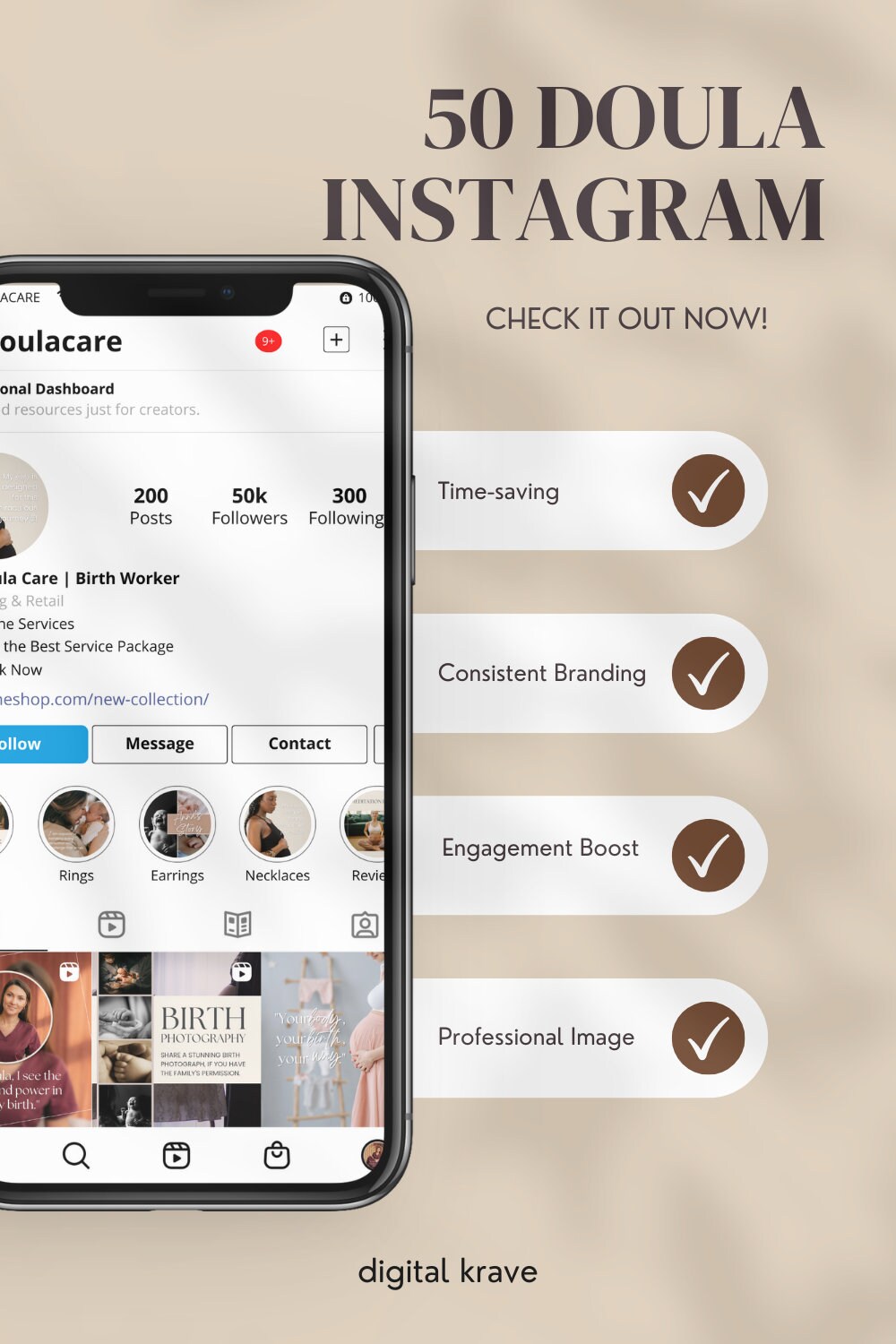 Doula Instagram Templates, Birth Worker Social Media, Childbirth ...