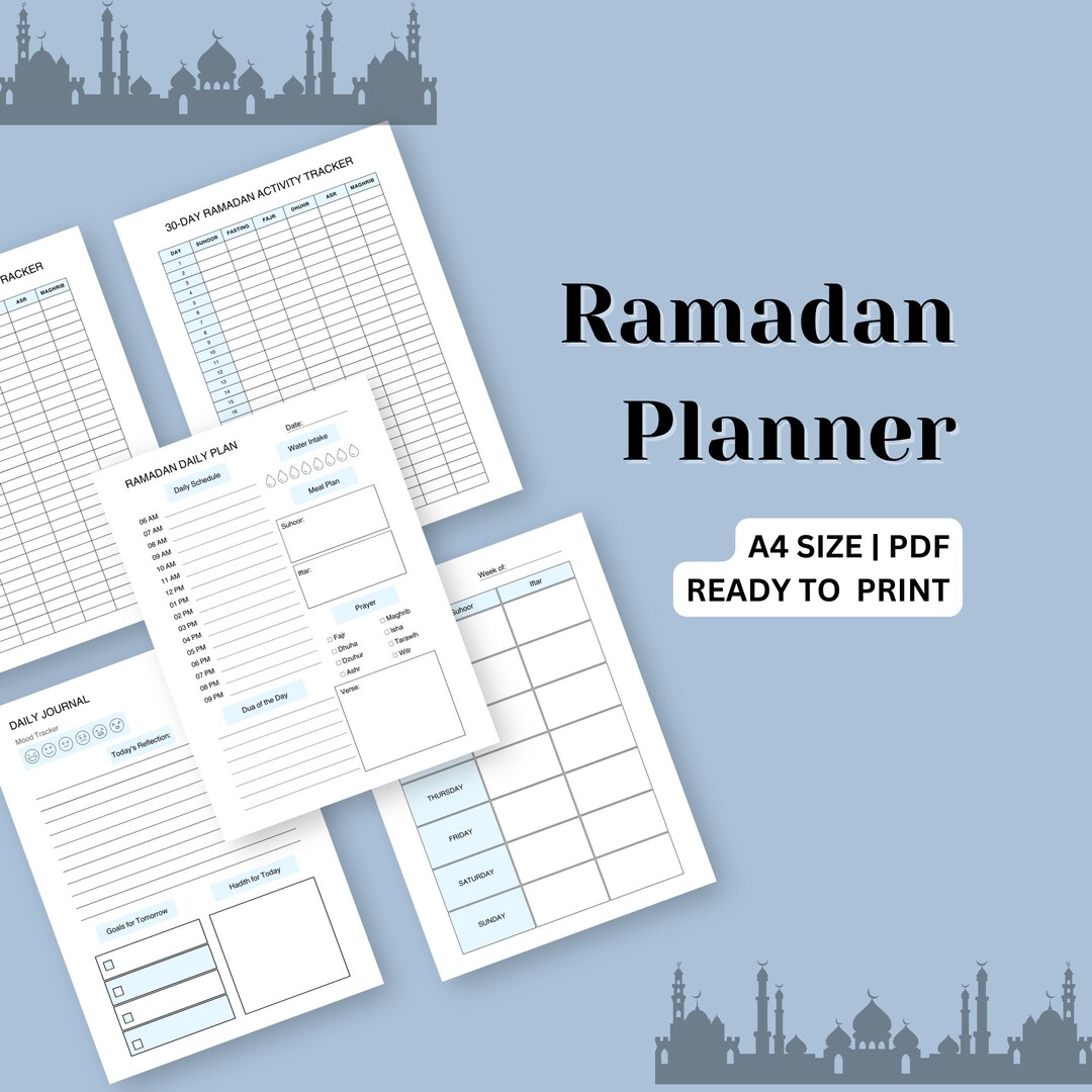 Ramadan Planner Printable 2024 Daily Prayer Tracker, Ramadan to Do List ...